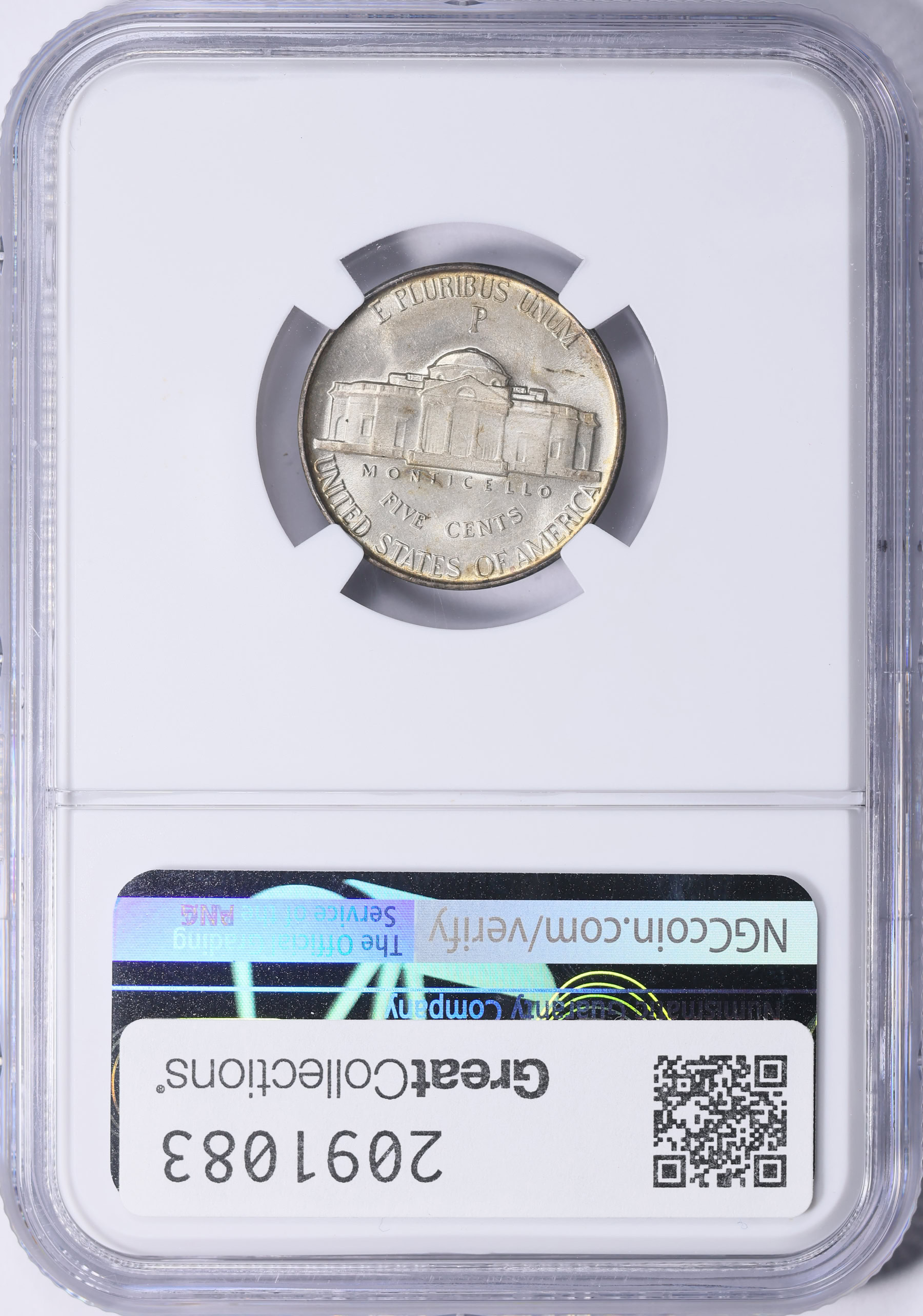 1942-P/P Jefferson Nickel VP-002 NGC MS-64 (Bill Fivaz Signed Label ...