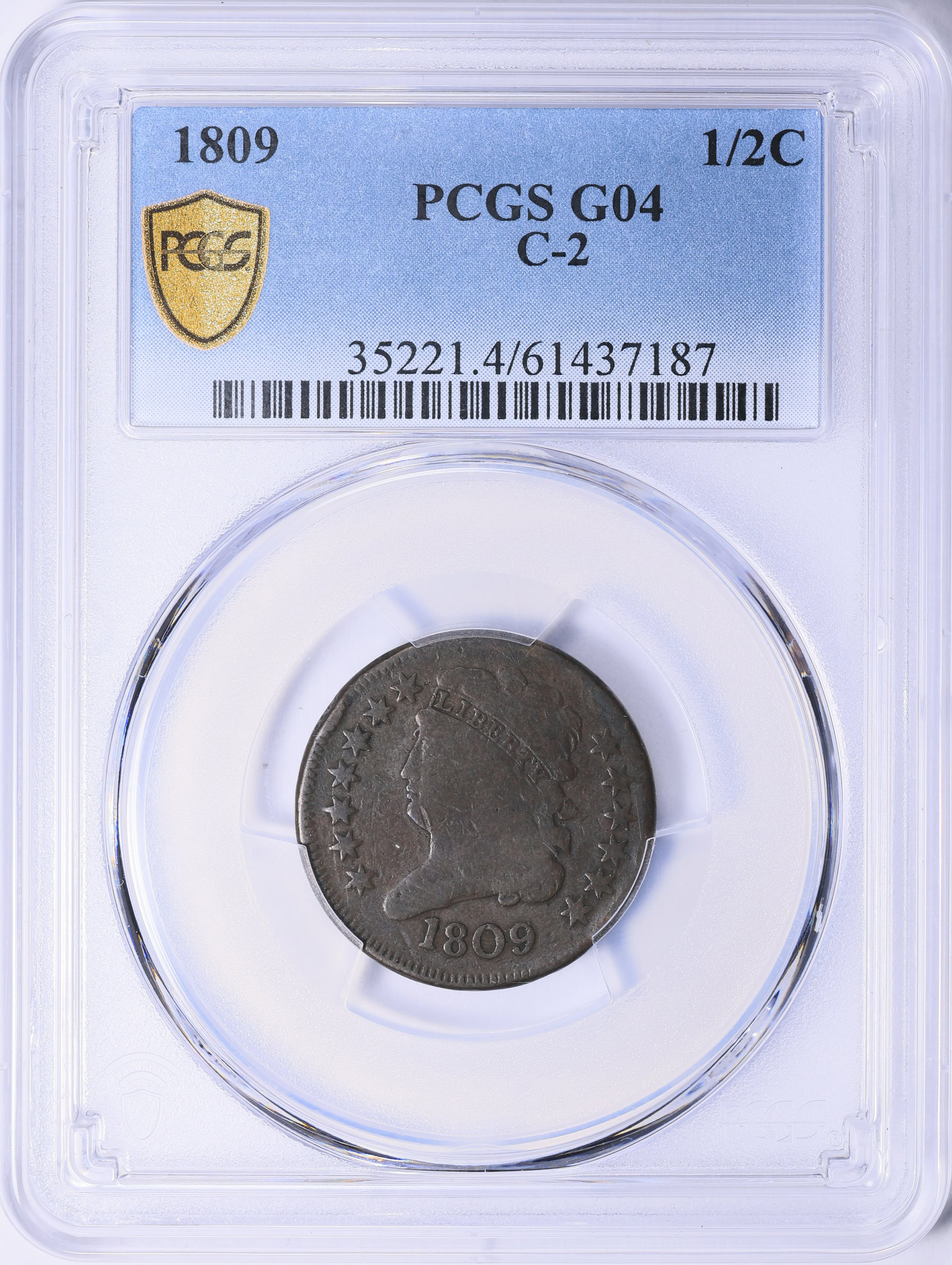 1809 Classic Half Cent Cohen 2 PCGS G-04 BN (Item 2094490 ...