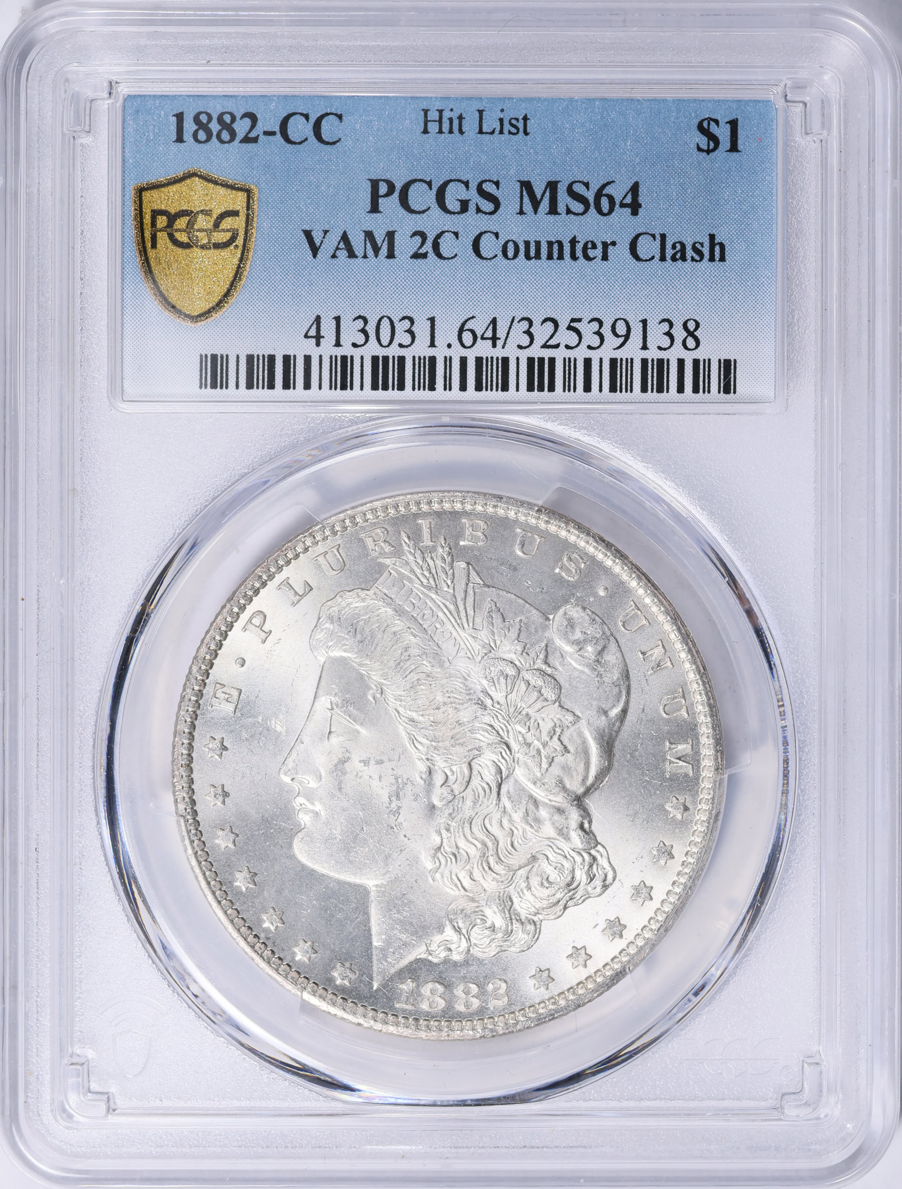 1882-CC Morgan Silver Dollar Counter Clash VAM-2C *Hit List 40* PCGS MS ...