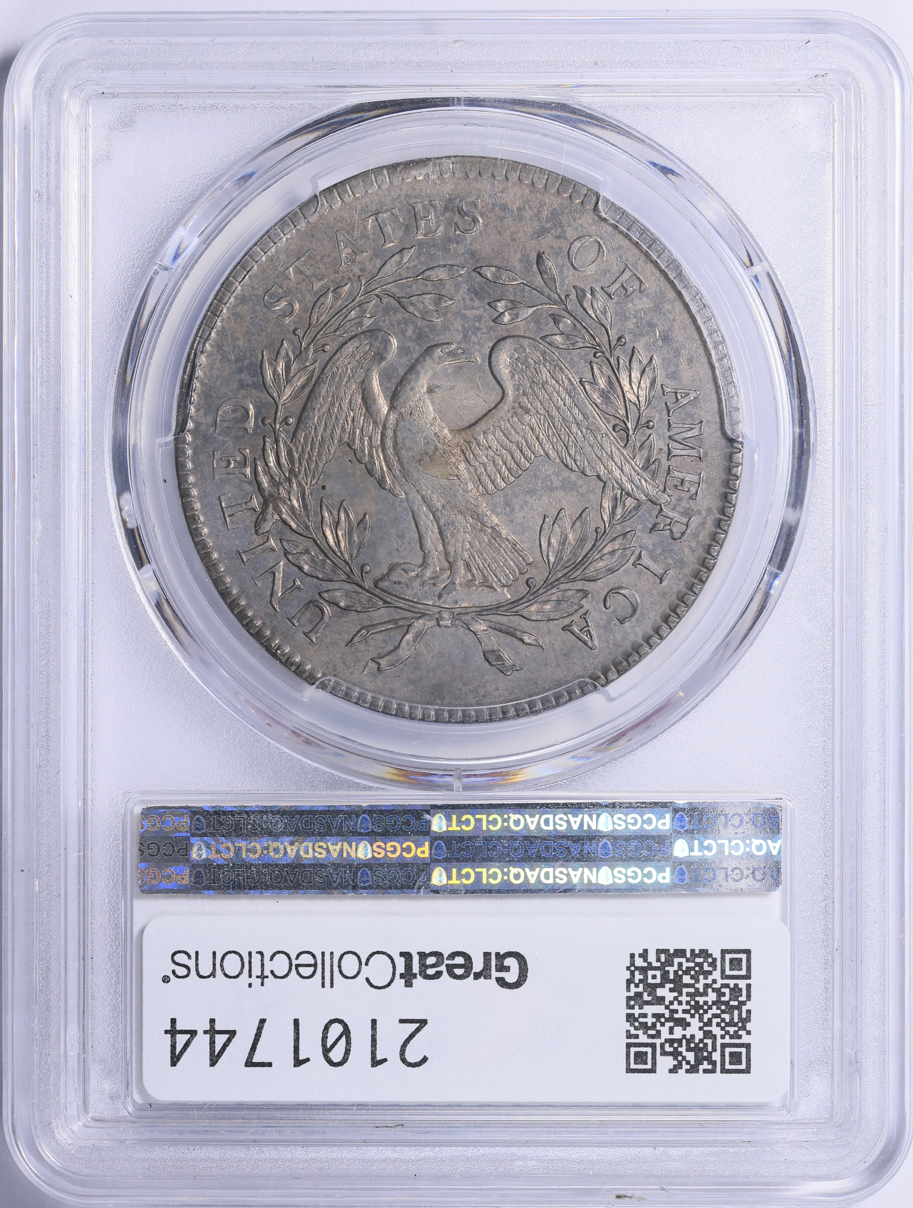 1795 Flowing Hair Silver Dollar B-7 BB-18 Silver Plug PCGS AU-55 (Item ...