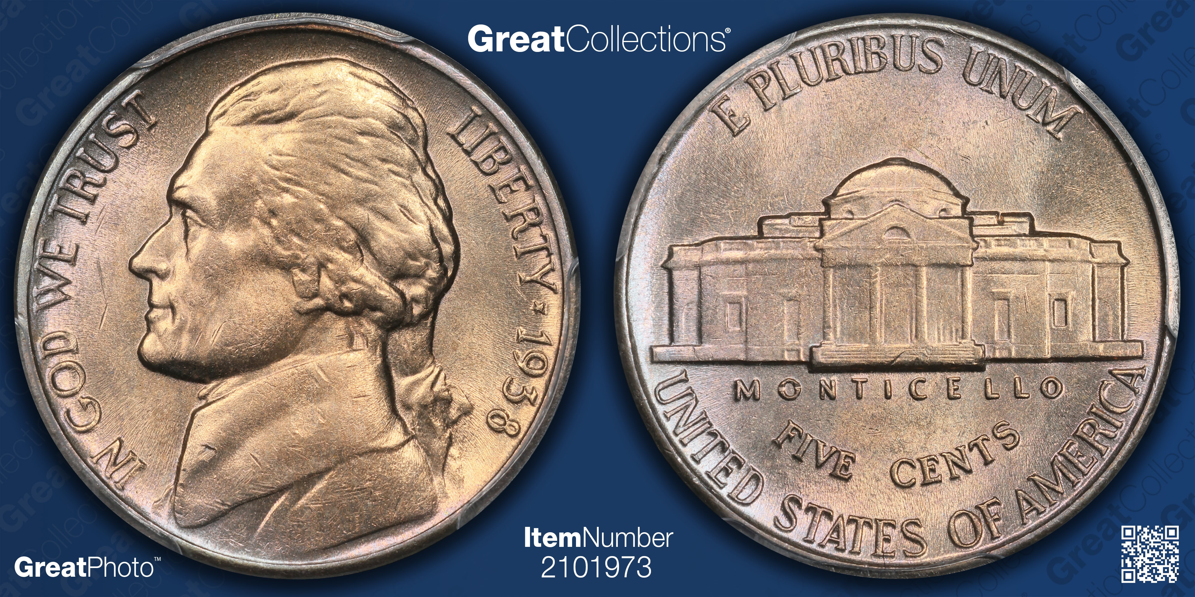 1938 Jefferson Nickel Doubled Die Obverse FS-101 (021) PCGS MS-64 ...