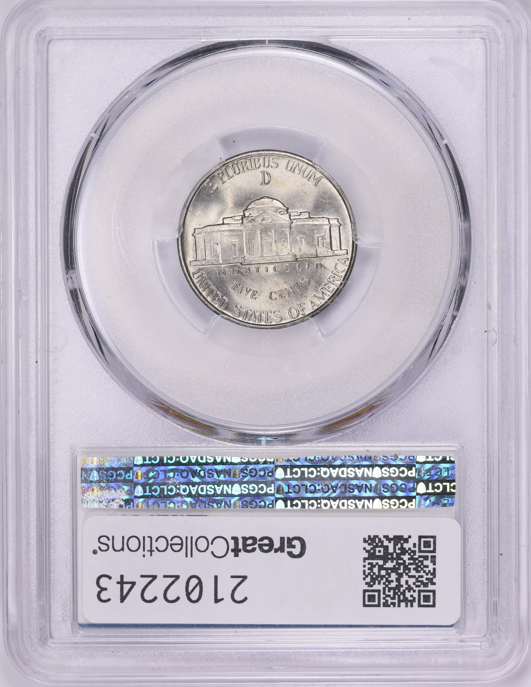1943-D Jefferson Nickel PCGS MS-66 FS (Item 2102243) | GreatCollections ...