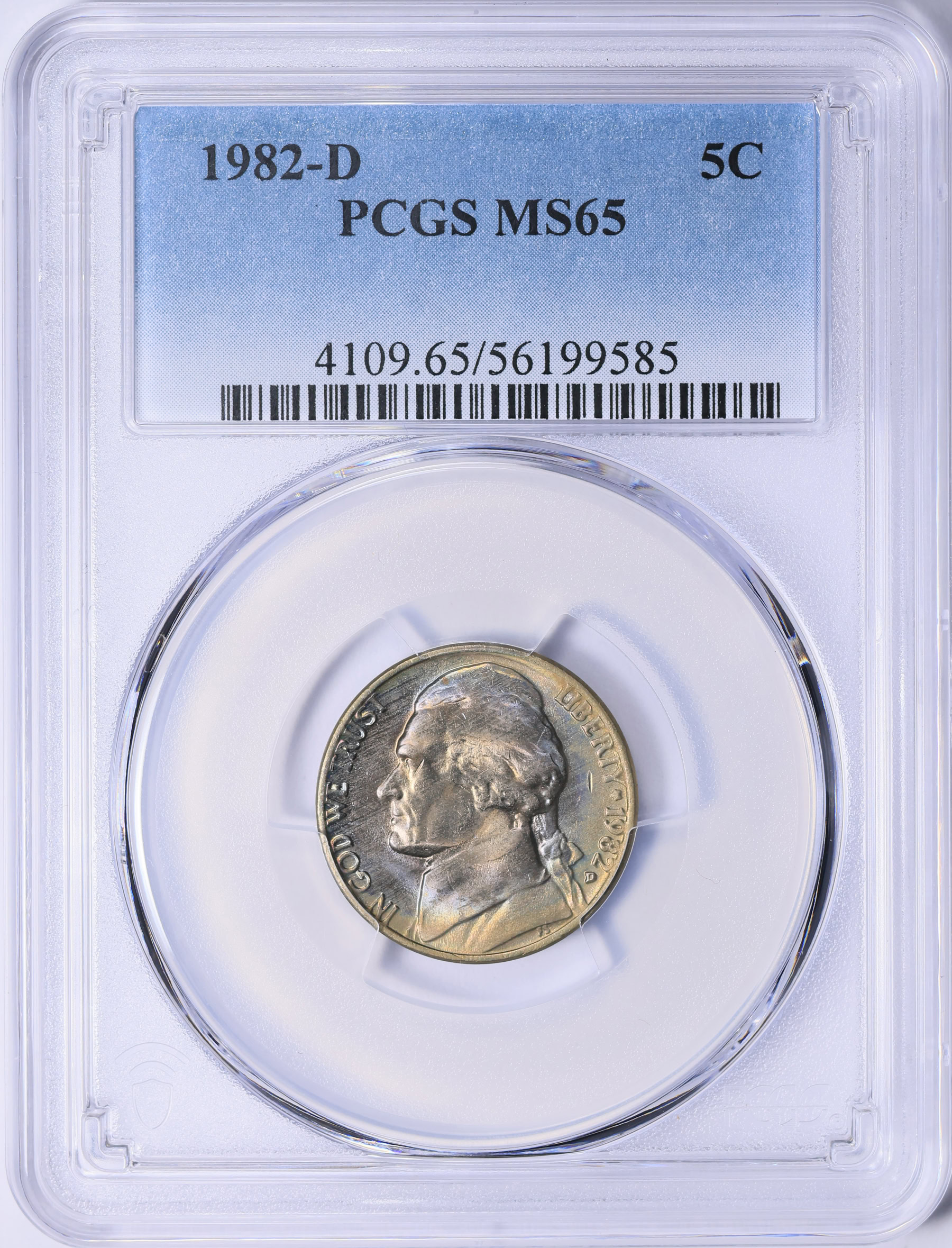 1982-D Jefferson Nickel PCGS MS-65 (Toned) (Item 2102488 ...