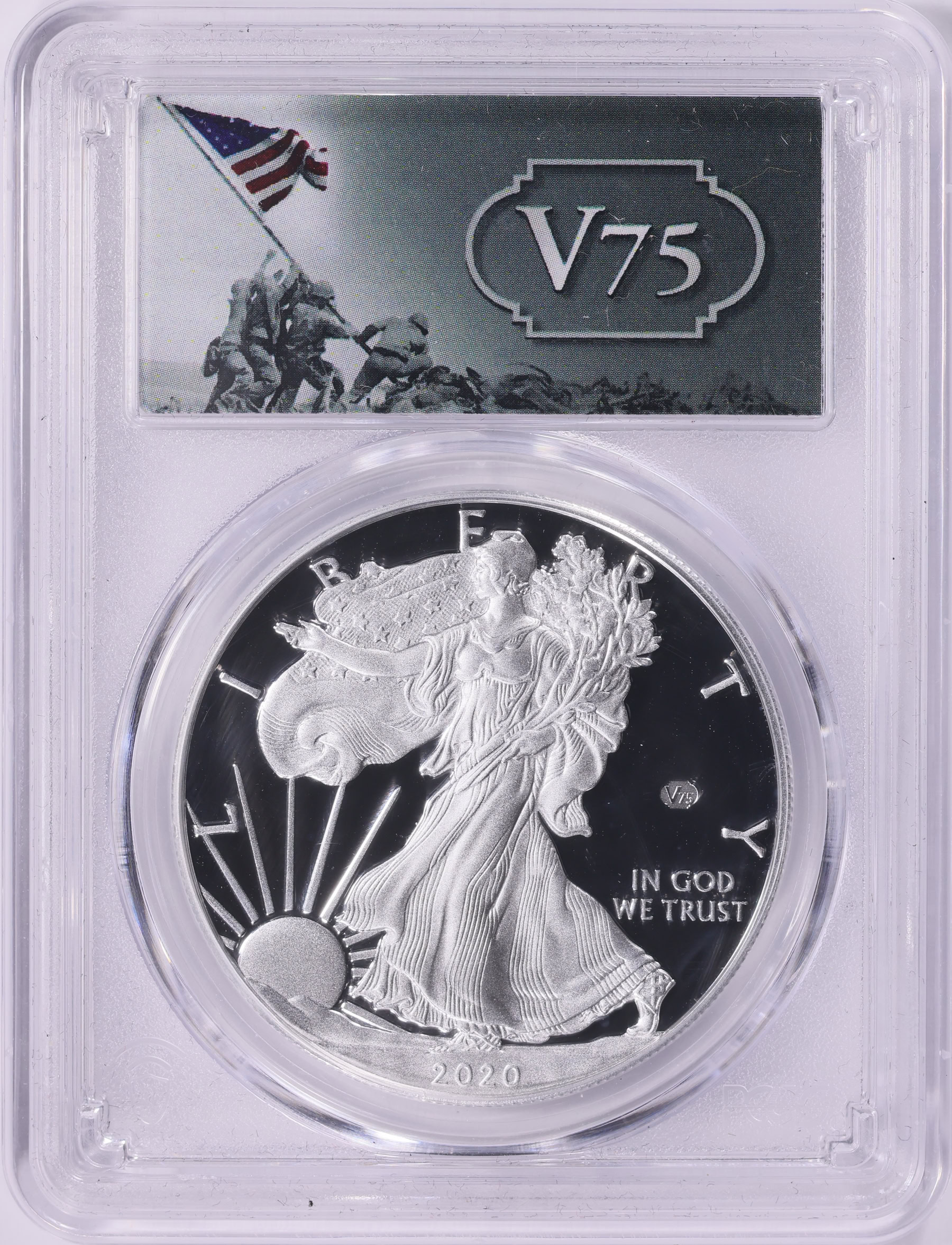2020-W $1 Silver Eagle V75 Privy First Strike PCGS Proof-70 DCAM (V75 ...