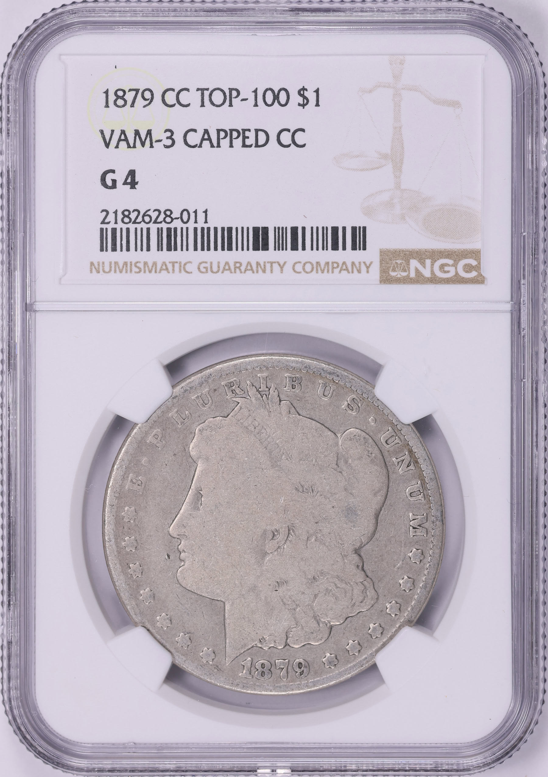 1879-CC Morgan Silver Dollar Capped CC VAM-3 *Top 100* NGC G-04 (Item ...