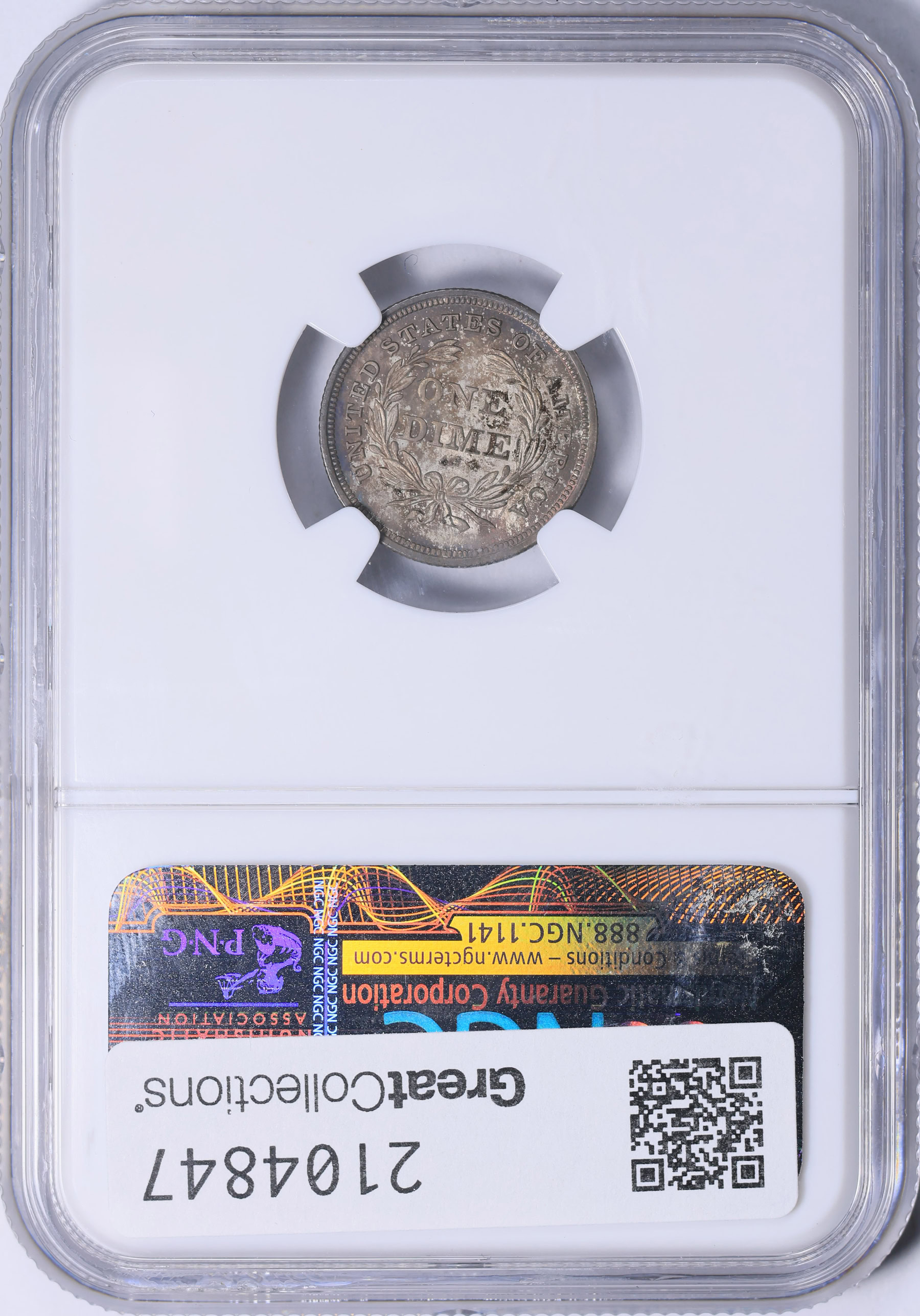 1839 Seated Liberty Dime Ex. "Col." E.H.R. Green NGC MS-65 (Eric P ...