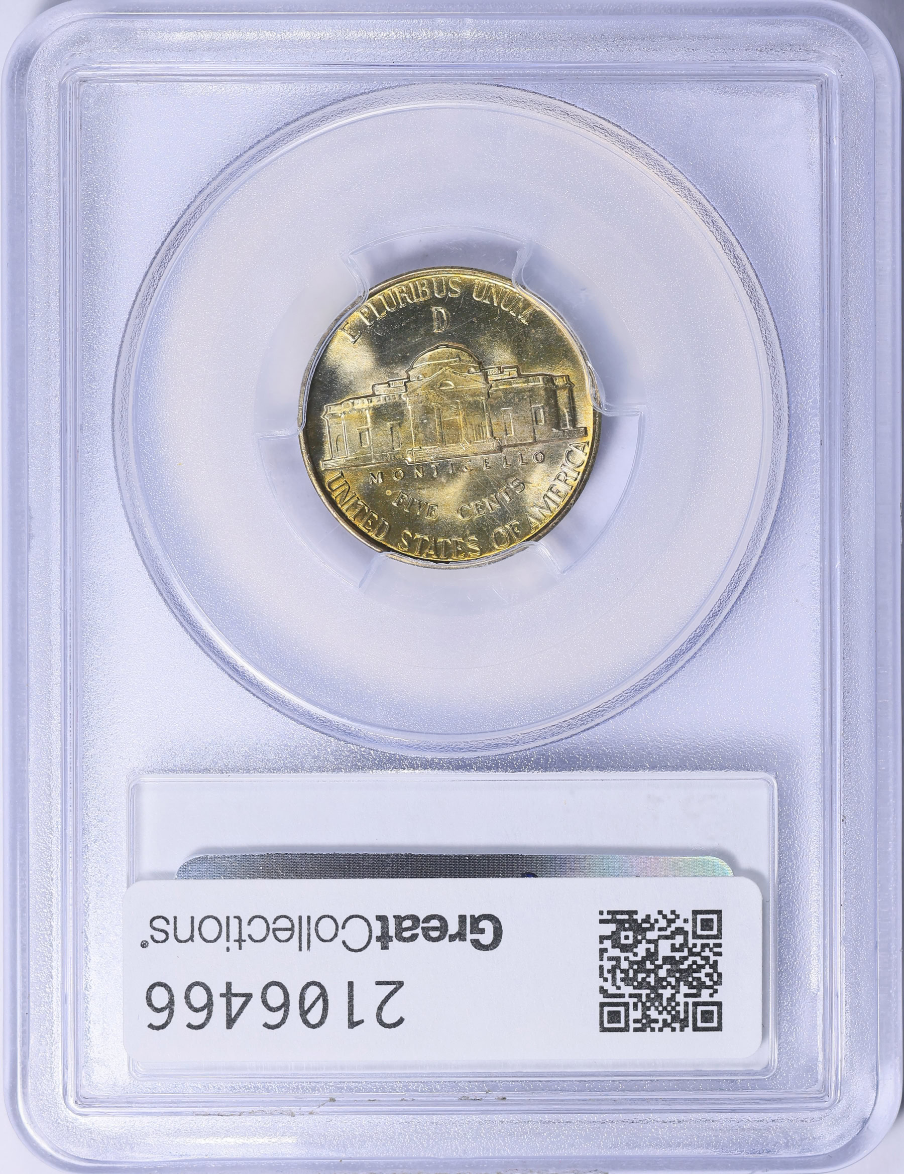 1944-D Jefferson Nickel PCGS MS-66 FS (Toned) (Item 2106466 ...