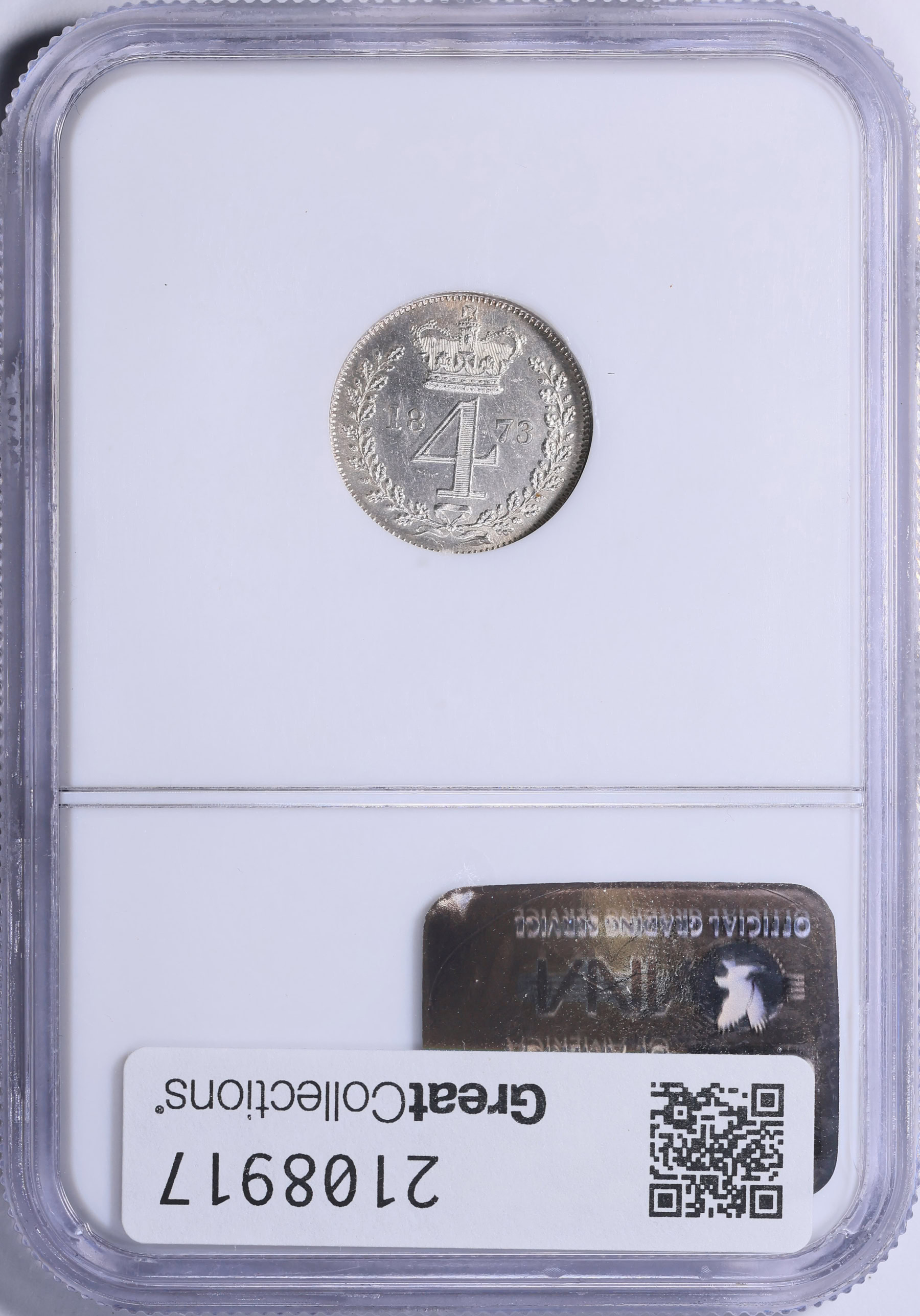 Great Britain 1873 Silver Maundy 4 Pence KM-732 NGC MS-62 (Item 2108917 ...