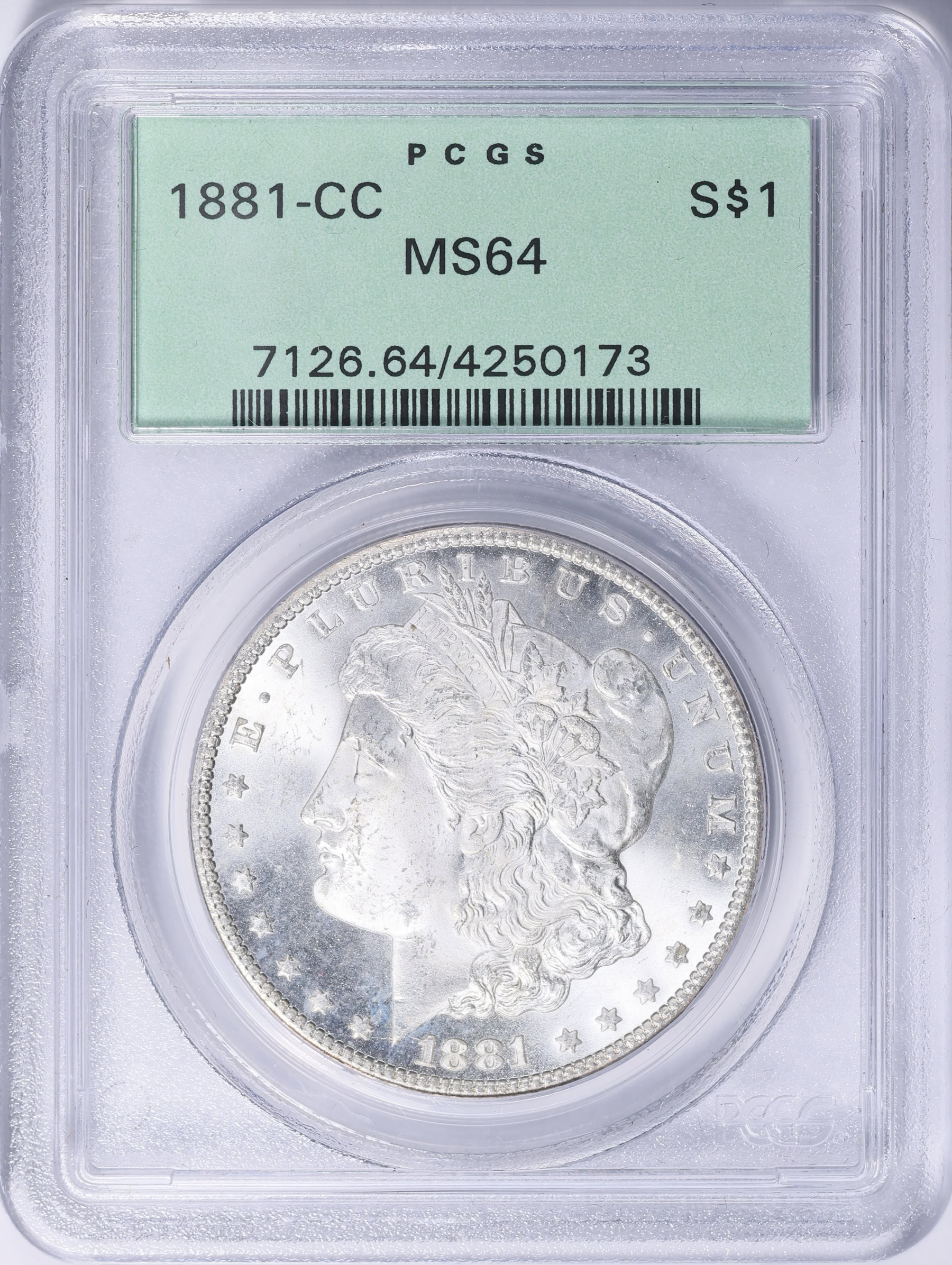 1881-CC Morgan Silver Dollar PCGS MS-64 OGH (Item 2109235 ...