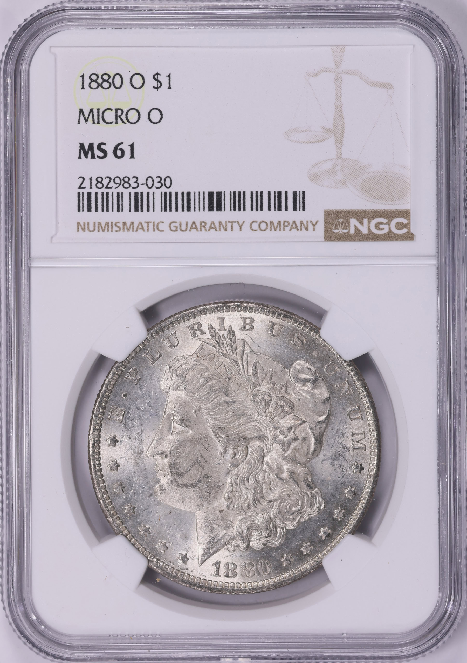 1880-O Morgan Silver Dollar Micro O NGC MS-61 (Item 2112267 ...