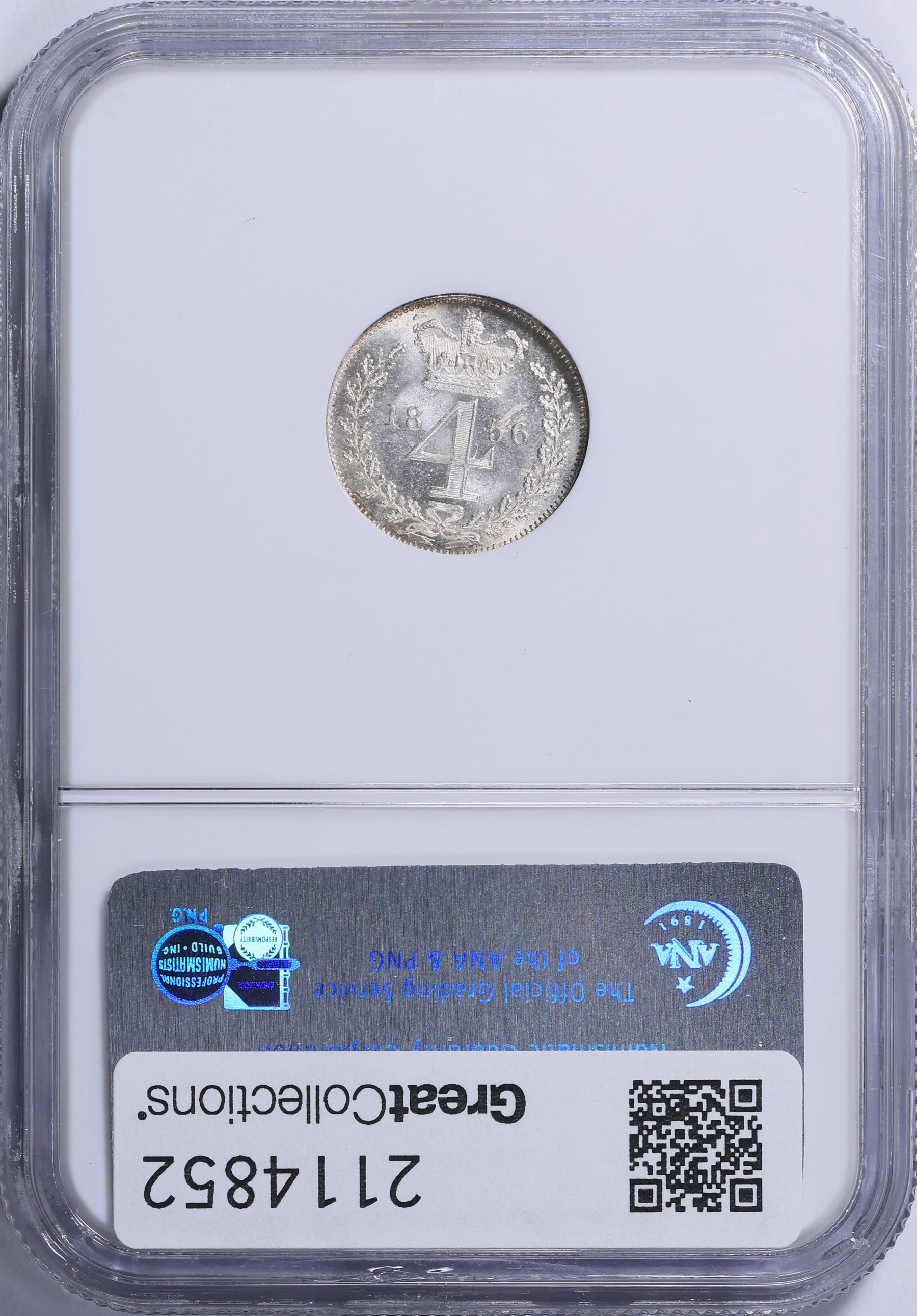 Great Britain 1856 Silver Maundy 4 Pence KM-732 NGC MS-64 (Item 2114852 ...