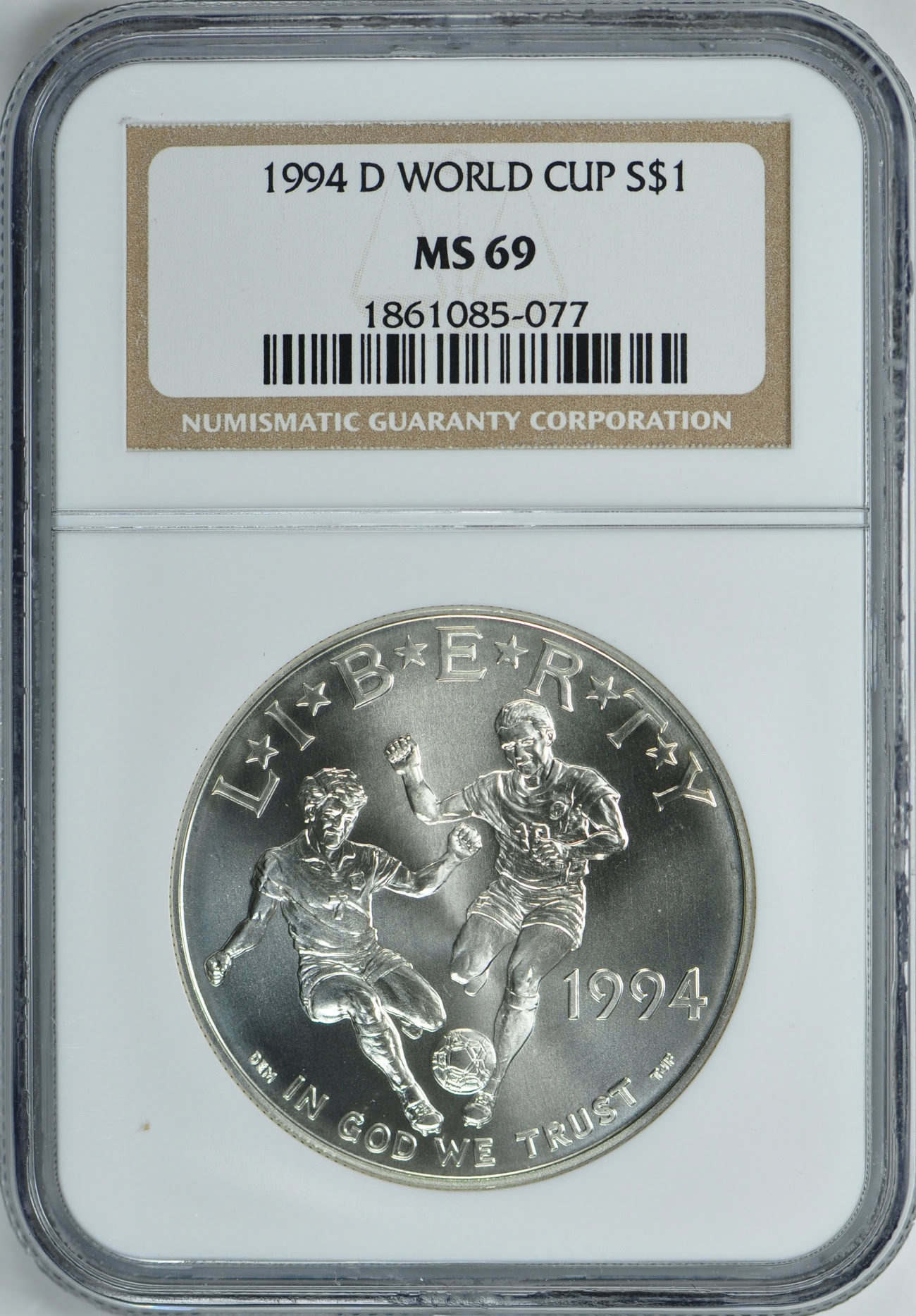 1994-D World Cup Tournament Silver Dollar NGC MS-69 (Item 21157 ...