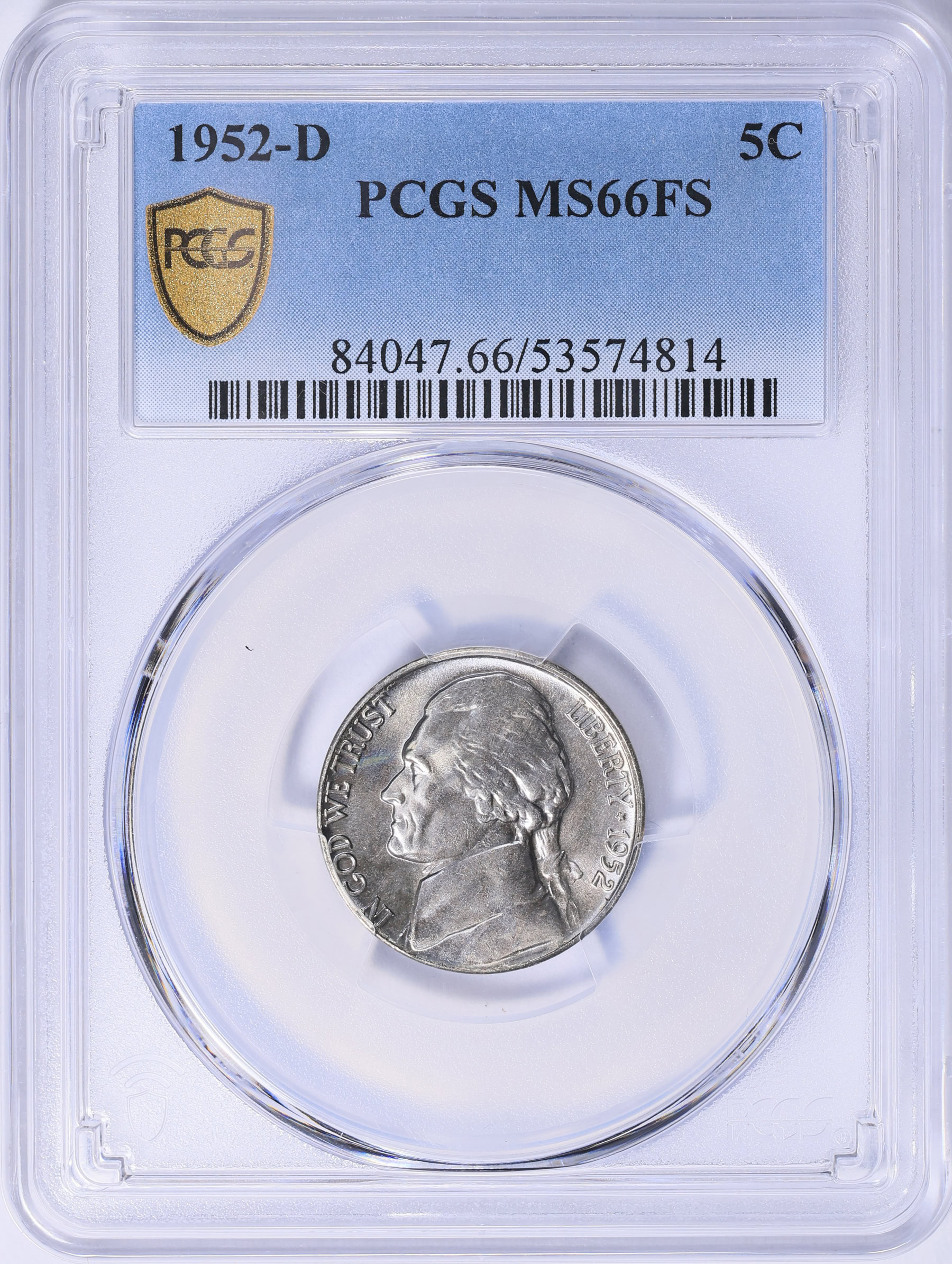 1952-D Jefferson Nickel PCGS MS-66 FS (Toned) (Item 2118898 ...