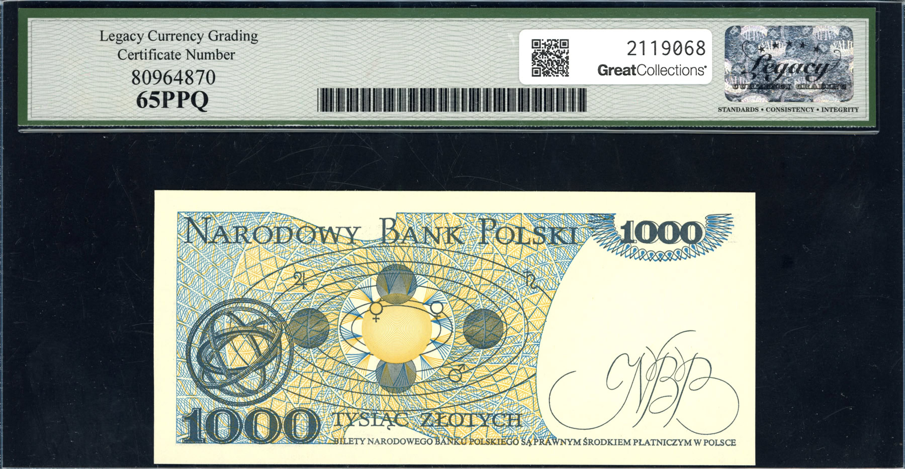 Poland 1982 1,000 Zlotych Narodowy Bank Polski Note SCWPM-146c Legacy ...