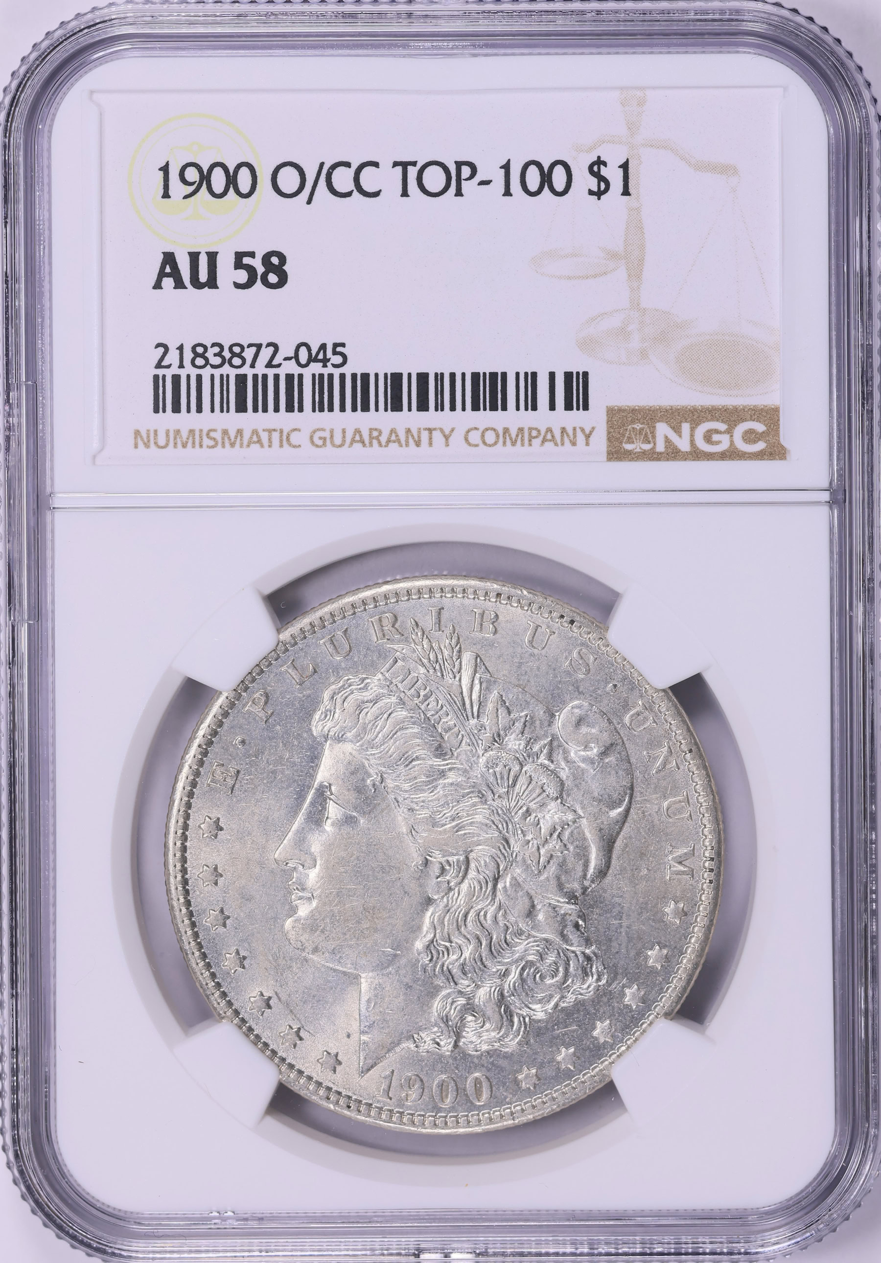 1900-O/CC Morgan Silver Dollar *Top 100* NGC AU-58 (Item 2121564 ...