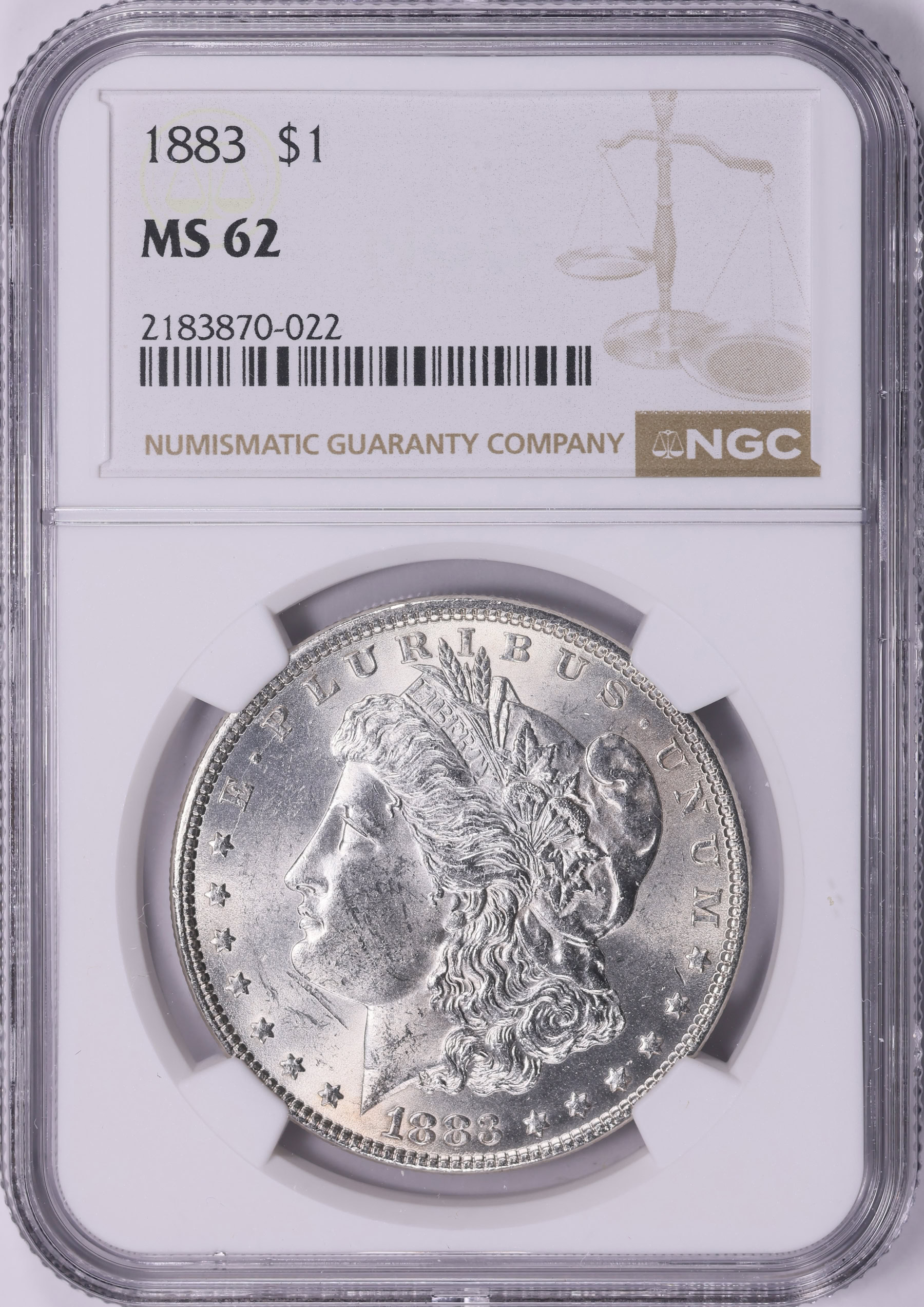 1883 Morgan Silver Dollar NGC MS-62 (Item 2125380) | GreatCollections ...