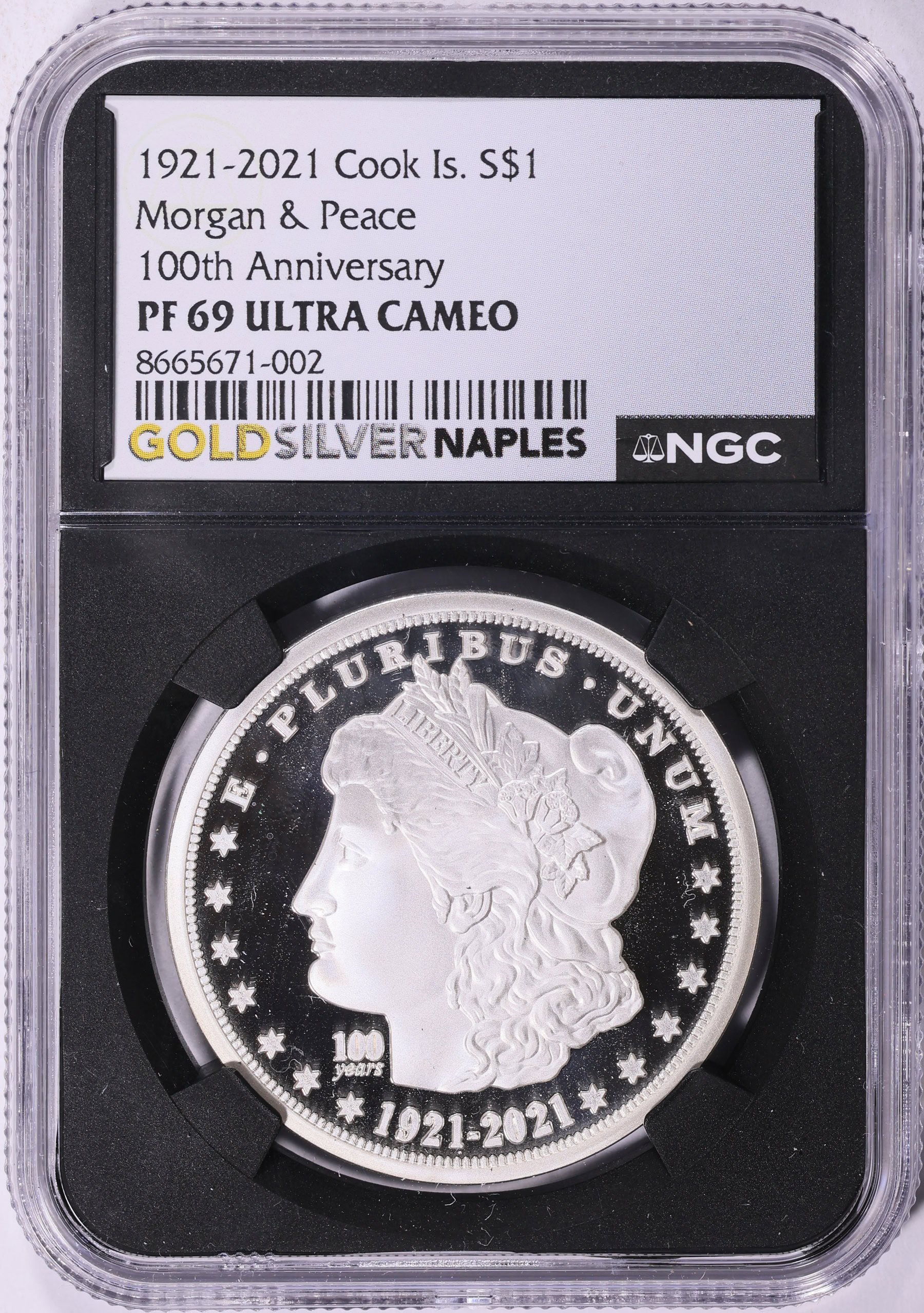 Cook Islands 2021 Silver Dollar Morgan and Peace Silver Dollar 100th ...