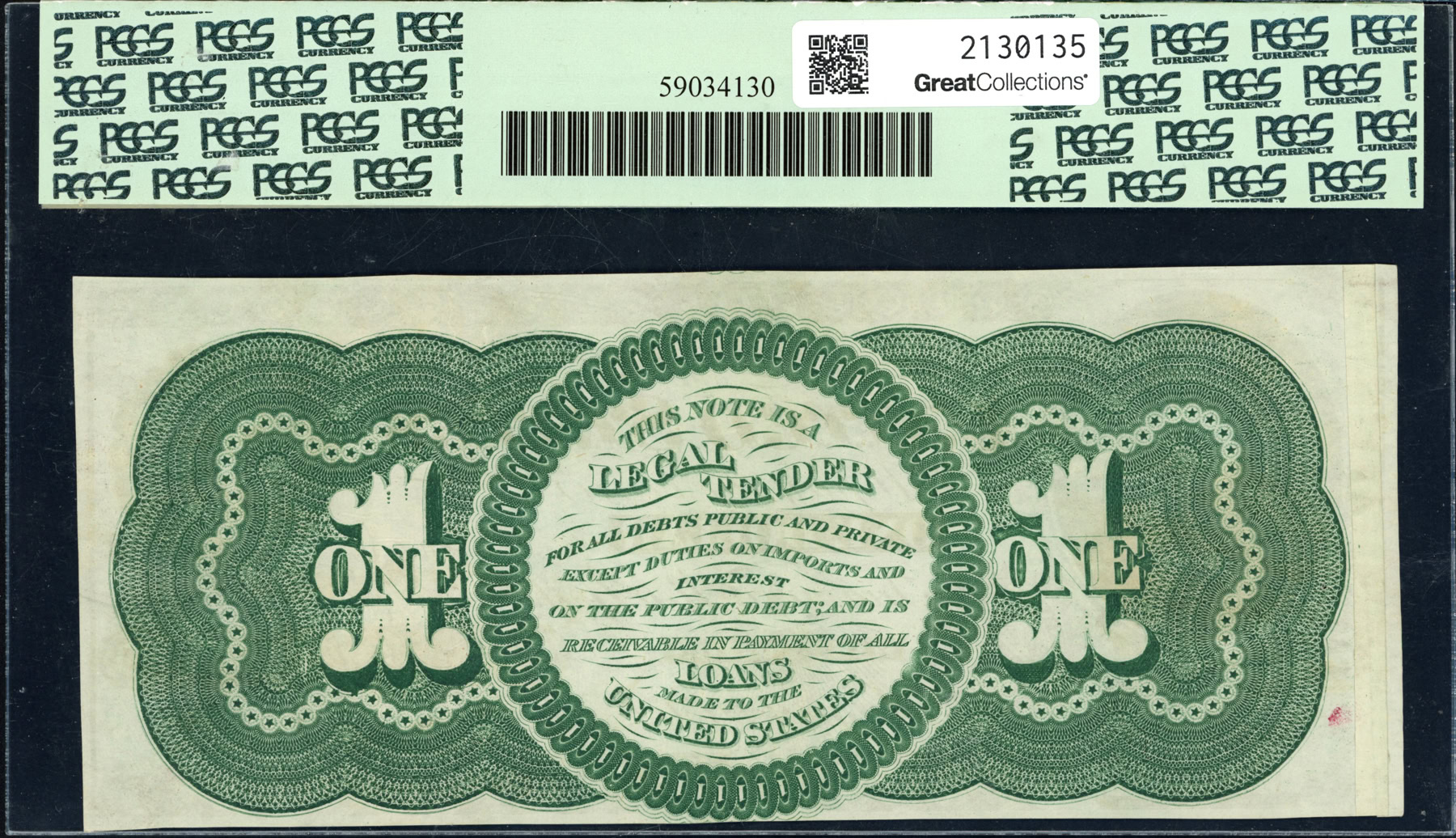 Fr. 16c 1862 $1 Legal Tender Note Series 272 Chittenden / Spinner PCGS ...