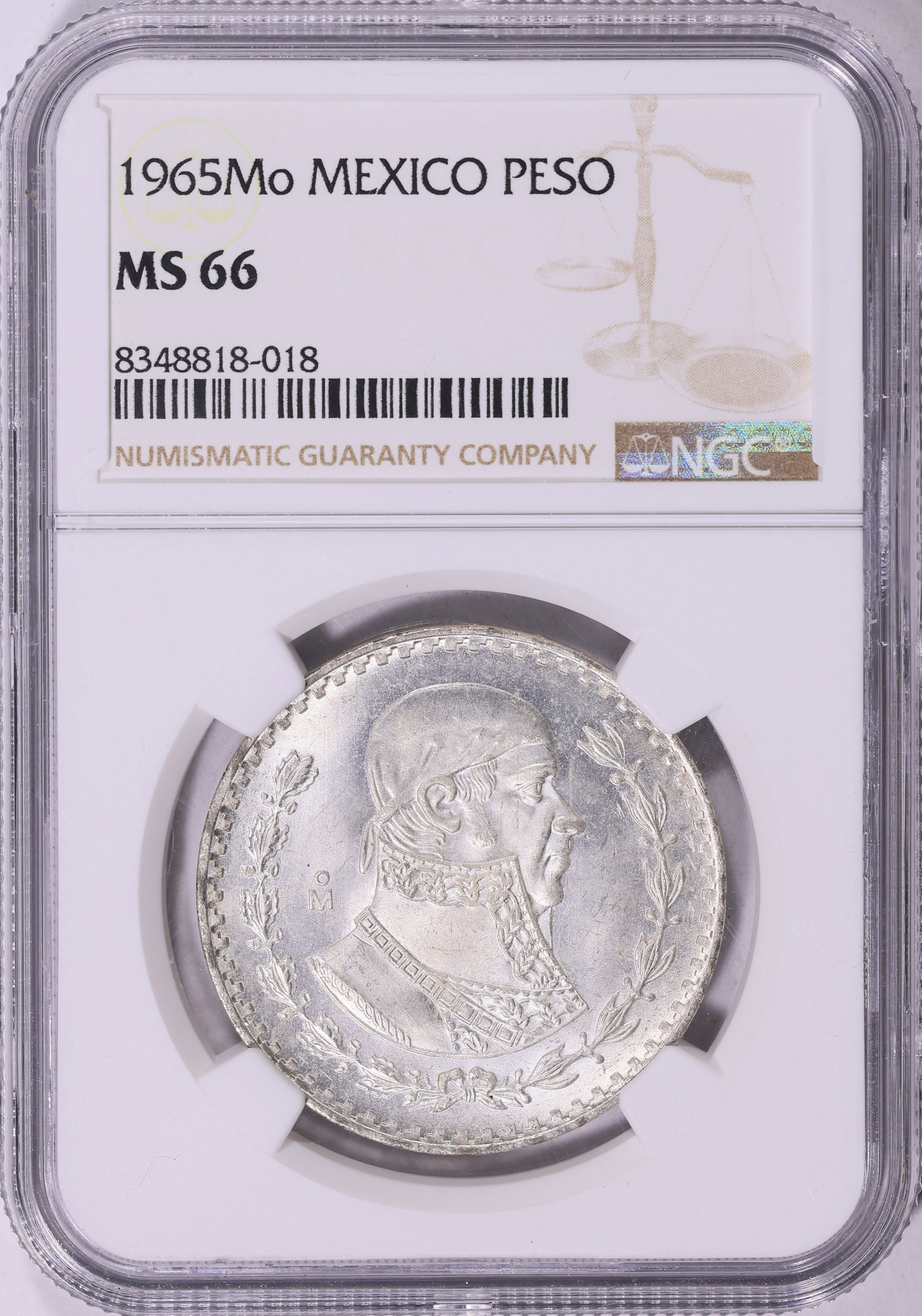 Mexico 1965-Mo Silver Peso KM-459 NGC MS-66 (Item 2131015 ...