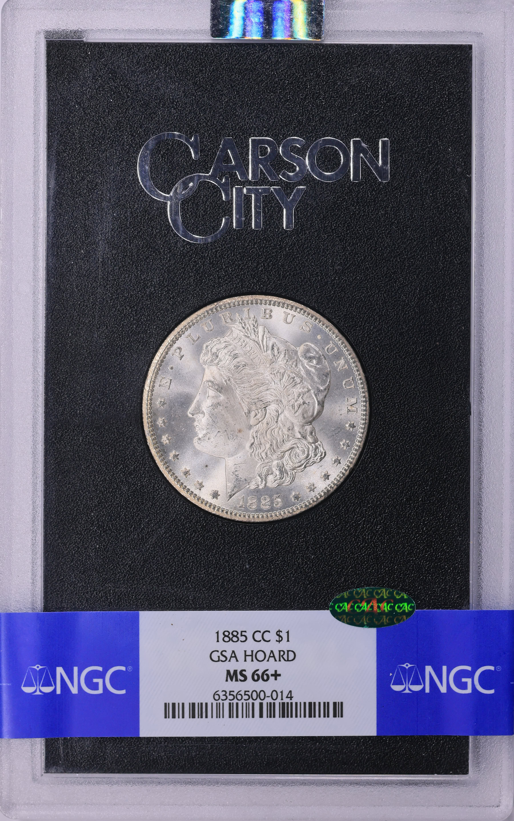 1885-CC Morgan Silver Dollar GSA Hoard NGC MS-66+ (CAC Green) (GSA ...