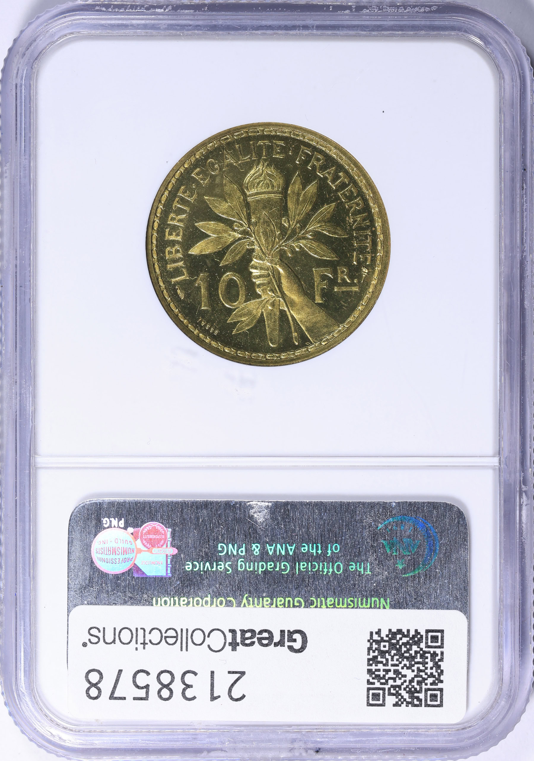 France 1929 10 Francs Essai KM-E47 NGC MS-64 (WINGS) | NGC Cert ...