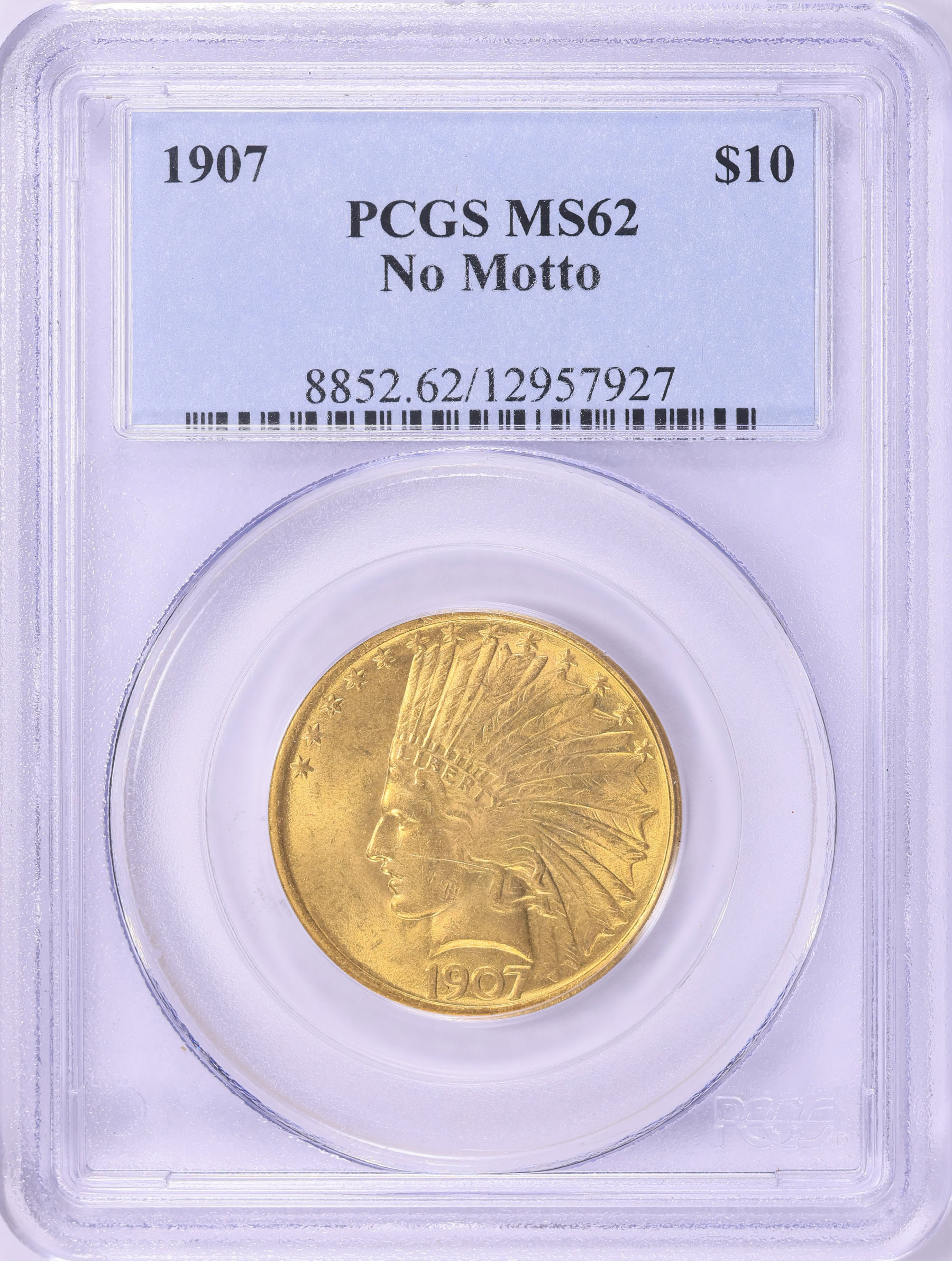 1907 Indian Gold Eagle No Motto PCGS MS-62 (Item 2141611 ...