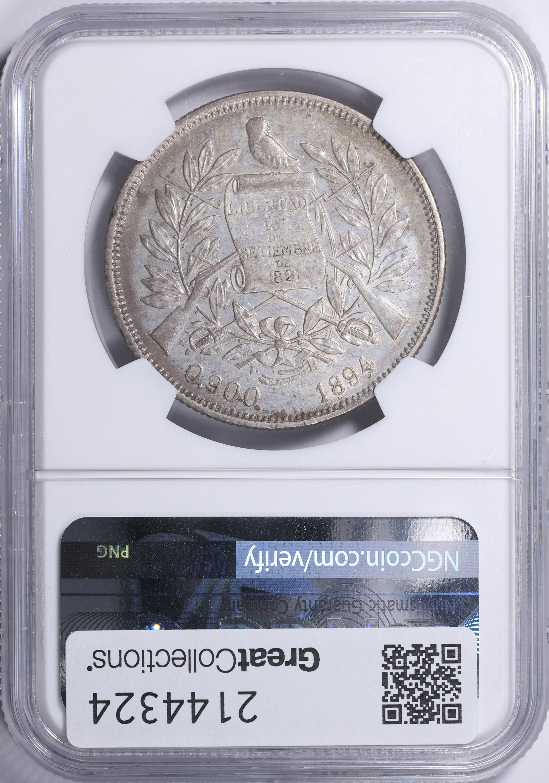 Guatemala 1894 Silver Peso KM-210 NGC AU-53 (Item 2144324 ...