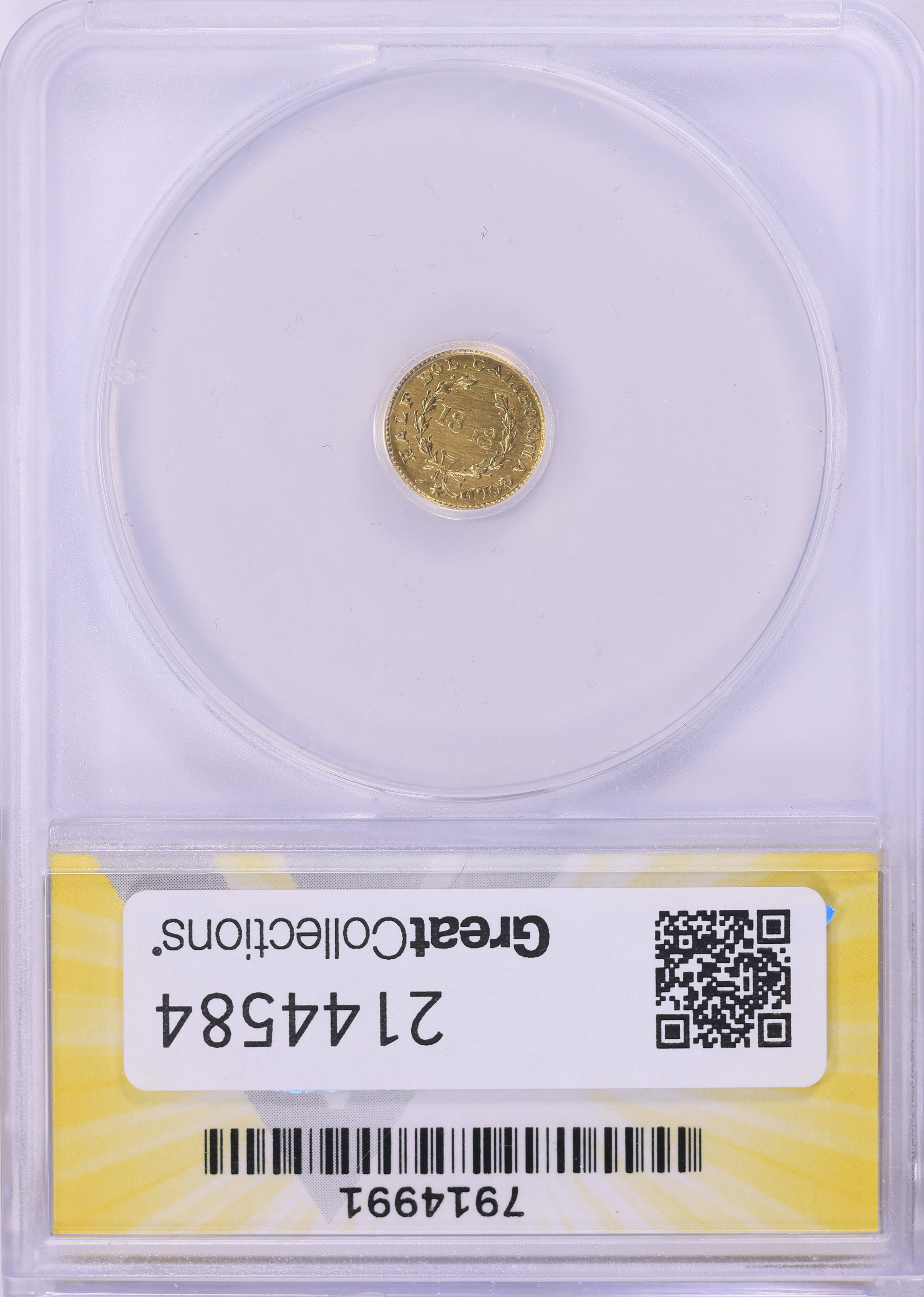 1853 California Fractional Gold 50c BG-430 ANACS XF-45 Details (Item ...