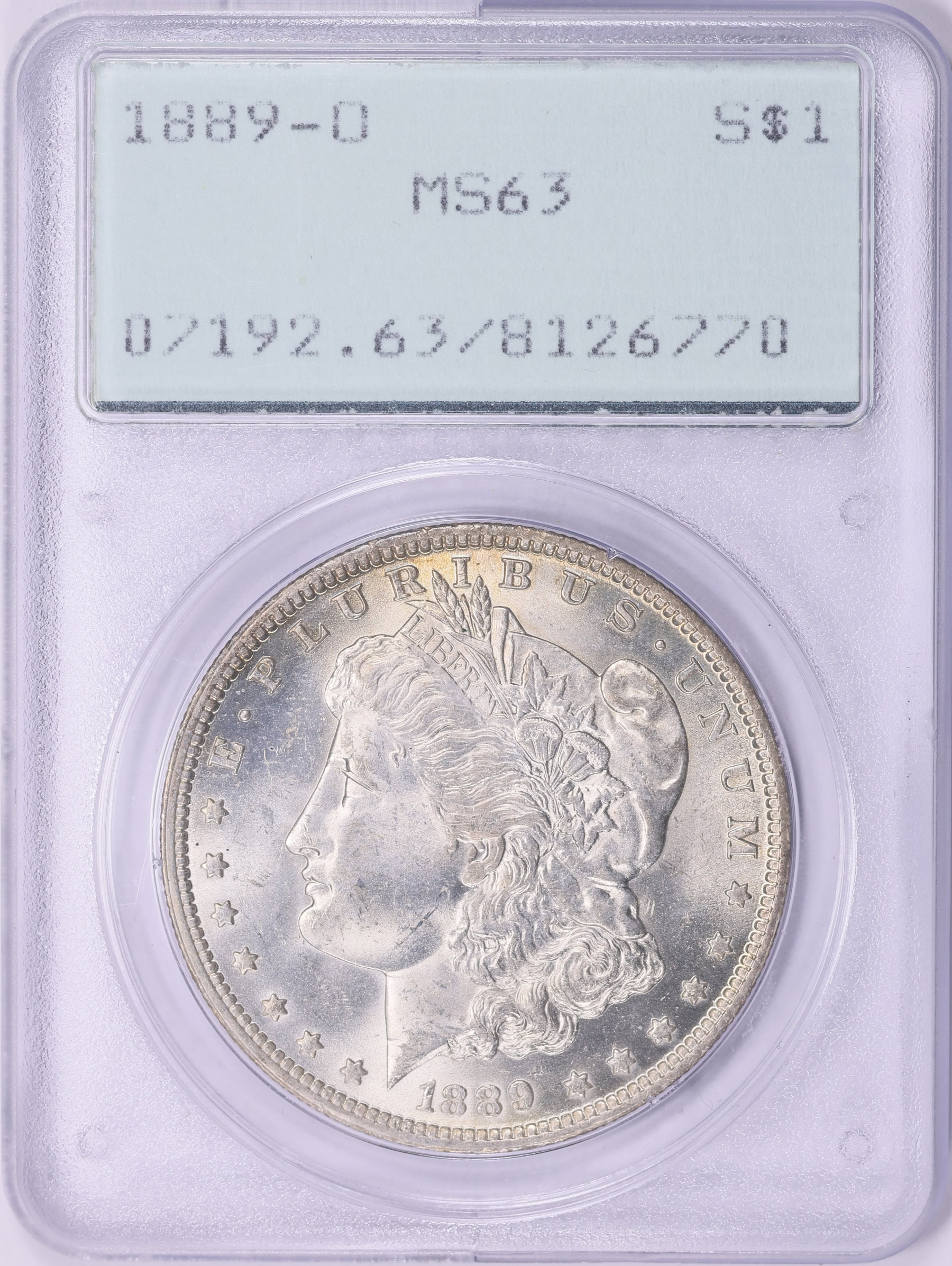 1889-O Morgan Silver Dollar PCGS MS-63 OGH (1st Gen) (Item 2144842 ...