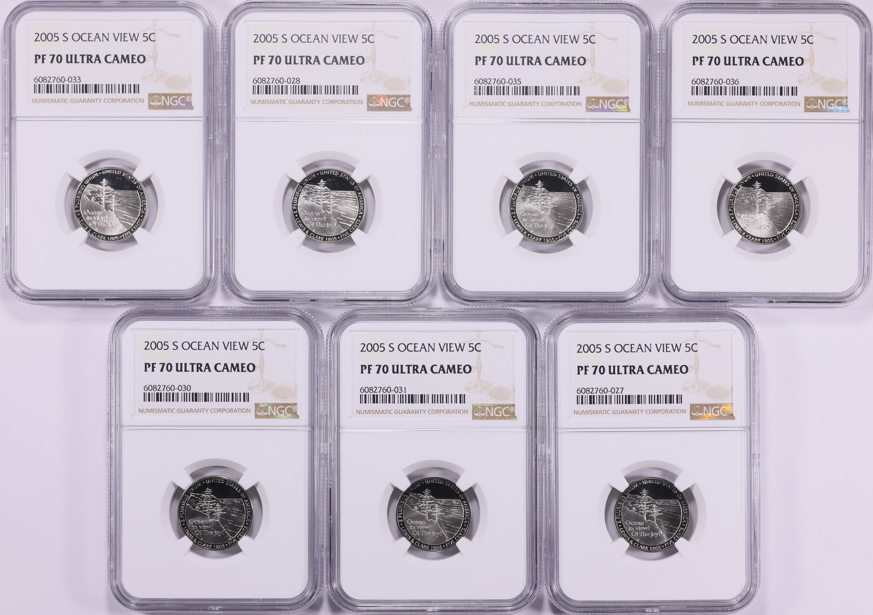 2005-S Jefferson Nickel Ocean in View NGC Proof-70 UC (21 Coins) (Item ...