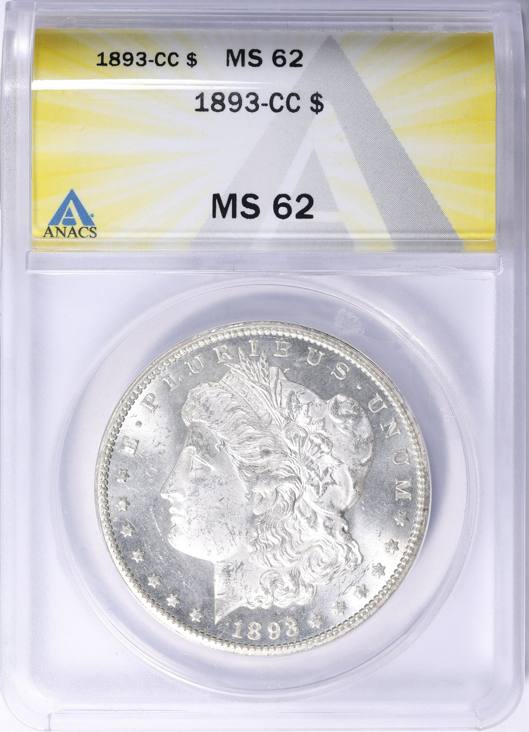 1893-CC Morgan Silver Dollar ANACS MS-62 (Item 2146584 ...