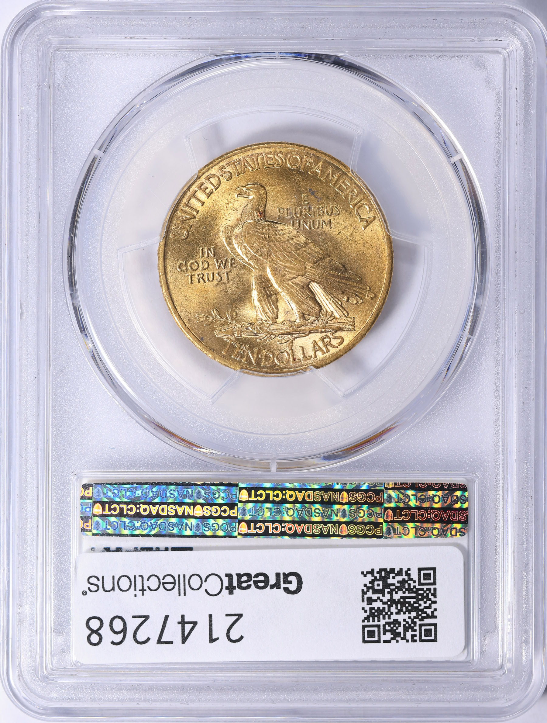 1915 Indian Gold Eagle PCGS MS-62 (Item 2147268) | GreatCollections ...