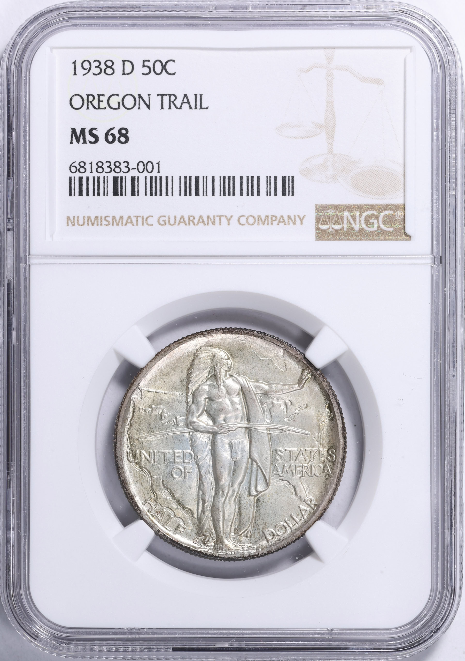 1938-D Oregon Trail Memorial Half Dollar NGC MS-68 (Item 2148083 ...