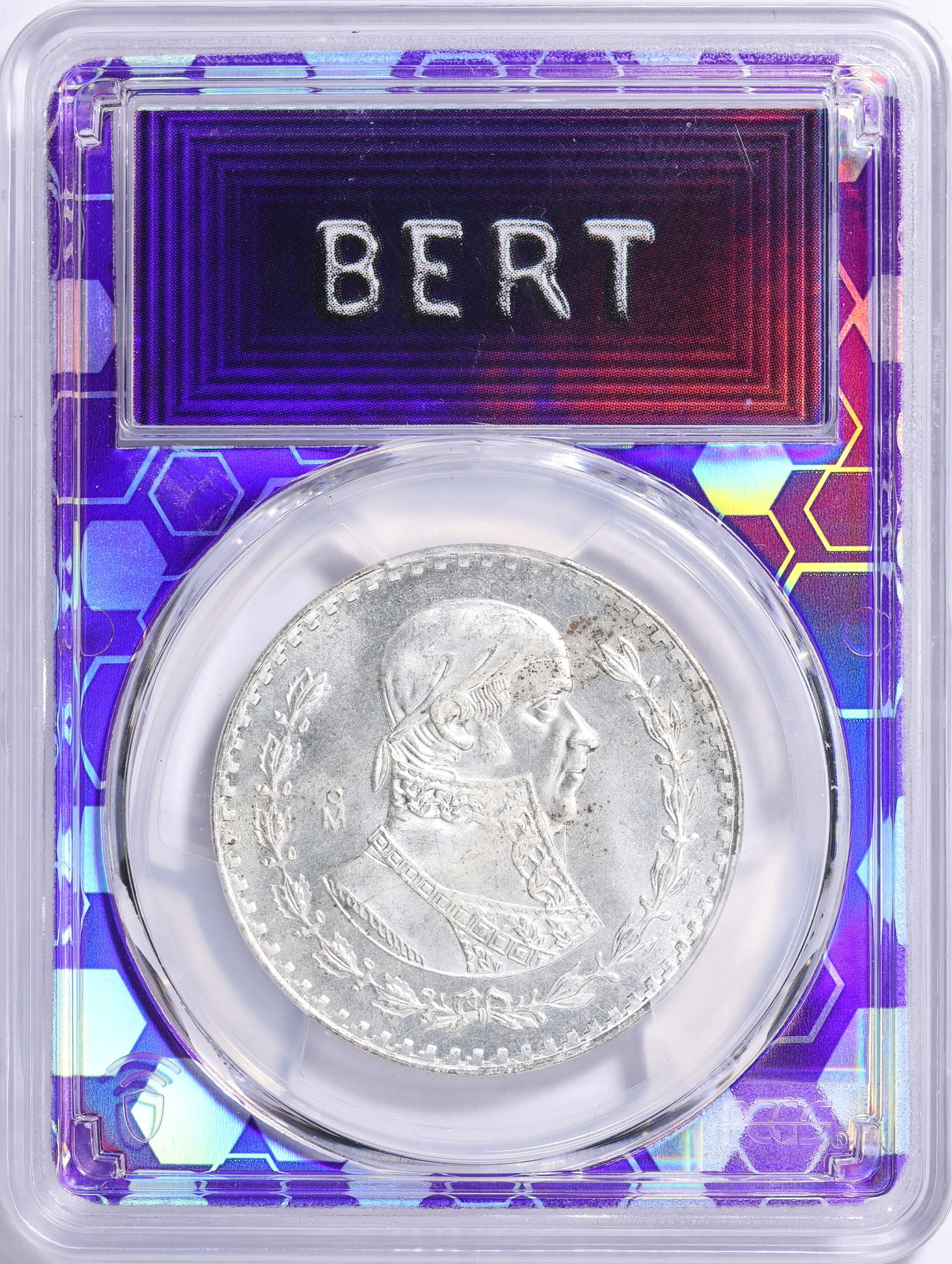 Mexico 1965-Mo Silver Peso KM-459 PCGS MS-67 (Holographic Bee Frame ...