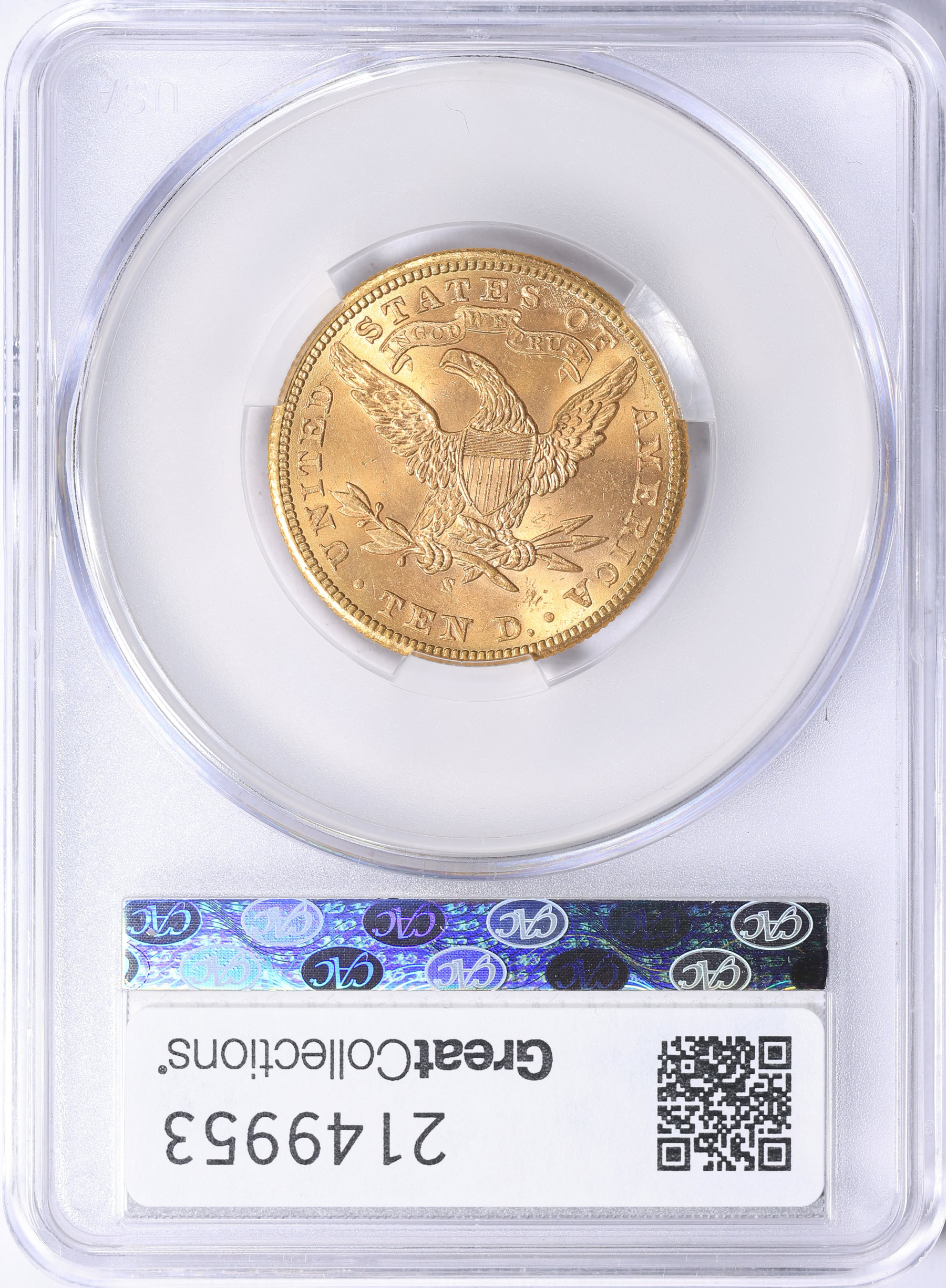 1901-S Liberty Gold Eagle CACG MS-64 (Item 2149953) | GreatCollections ...