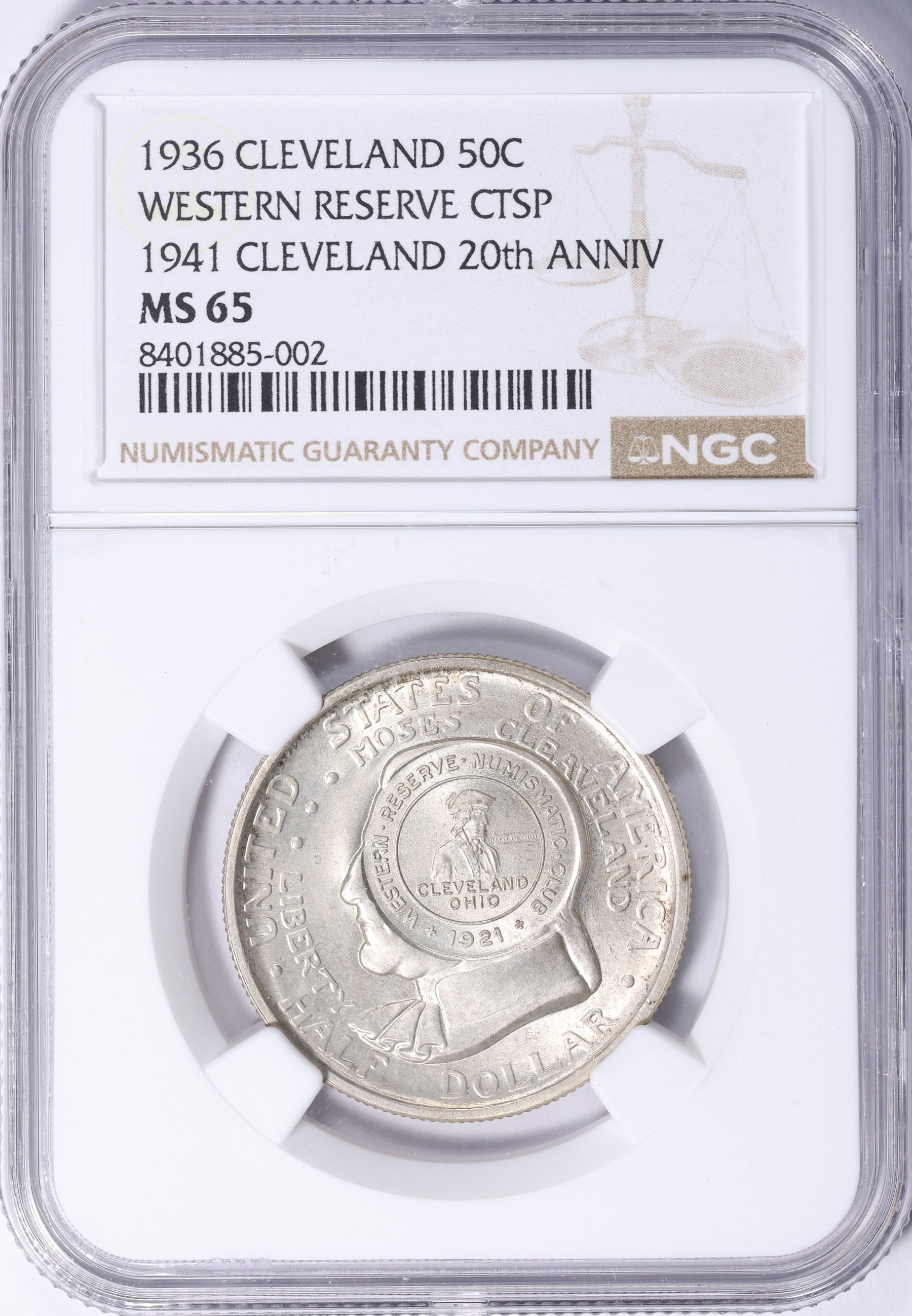1941 Colonial Western Reserve Numismatic Club 20th Anniversary ...