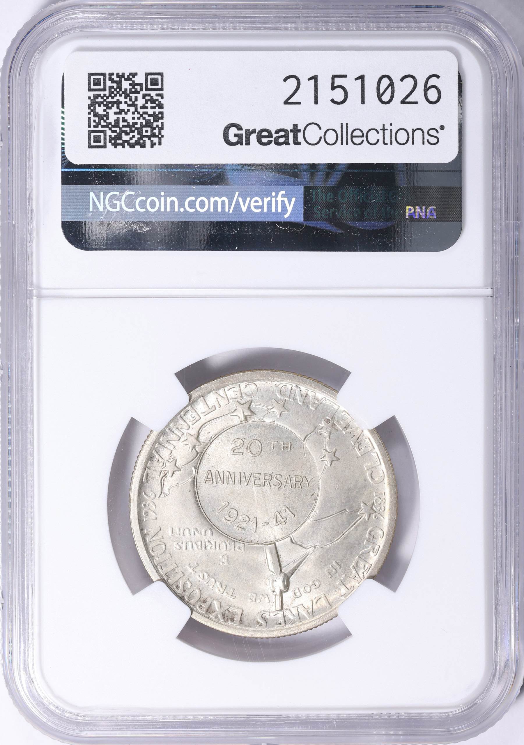 1941 Colonial Western Reserve Numismatic Club 20th Anniversary ...