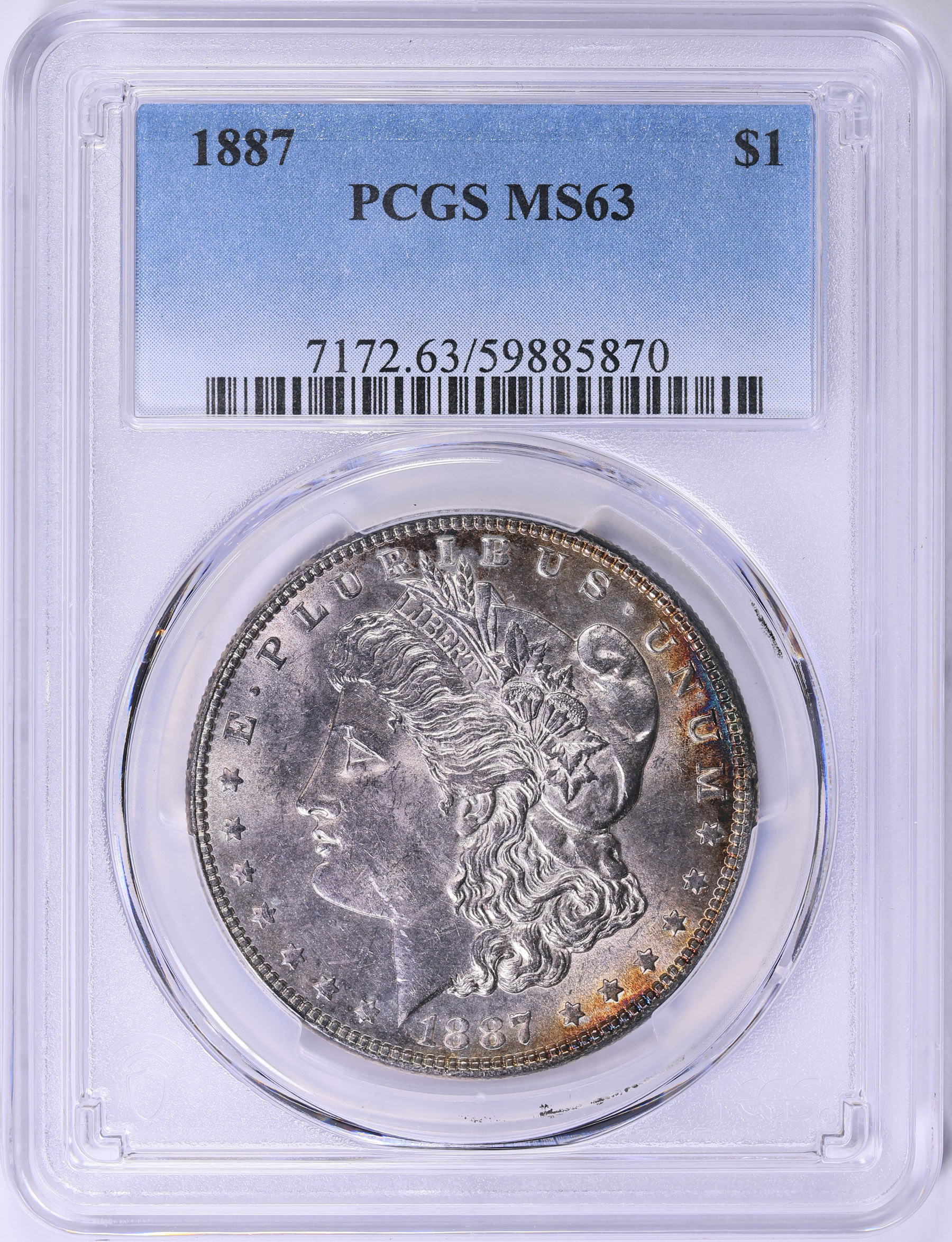 1887 Morgan Silver Dollar PCGS MS-63 (Toned) (Item 2151720 ...