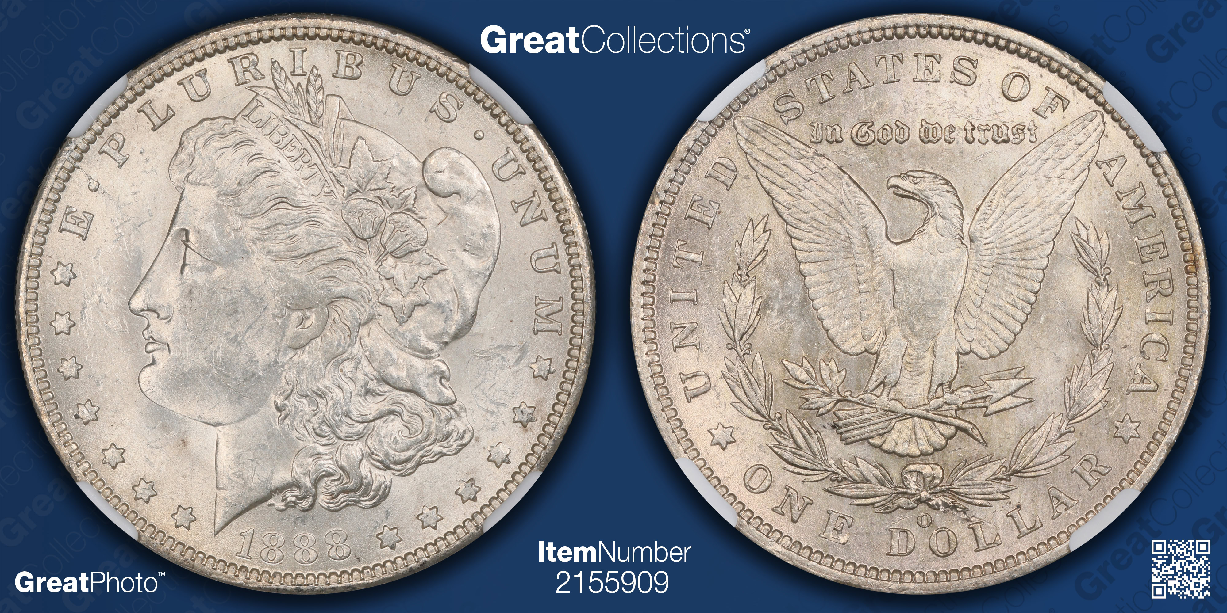 1888-O Morgan Silver Dollar VAM-1B3 DBO SCARFACE LDS *Top 100* NGC MS ...