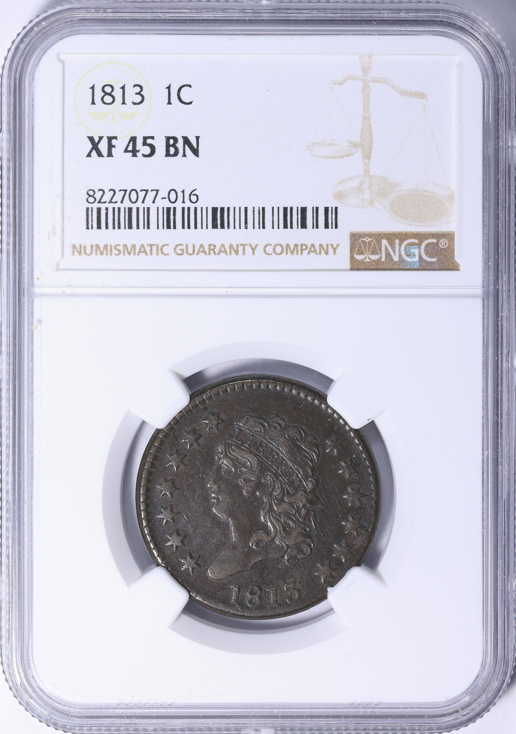 1813 Classic Cent NGC XF-45 BN (Item 2161537) | GreatCollections Coin ...