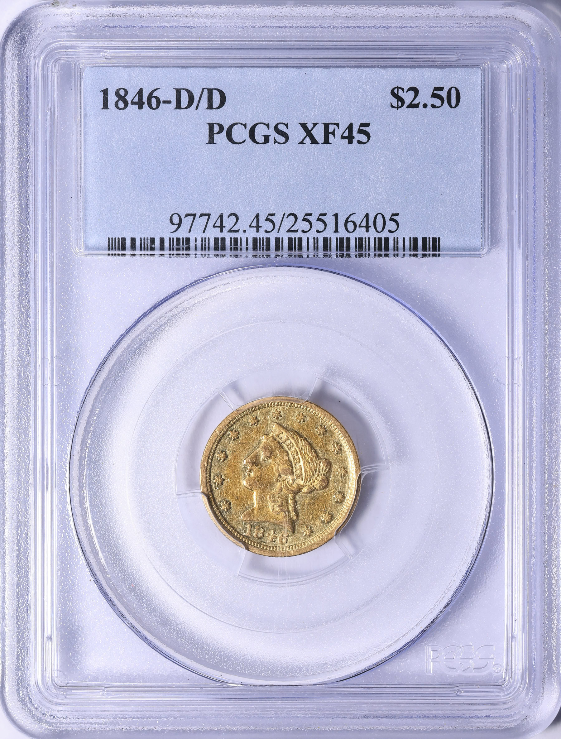 1846-D/D Liberty Gold Quarter Eagle PCGS XF-45 (Item 2162646 ...