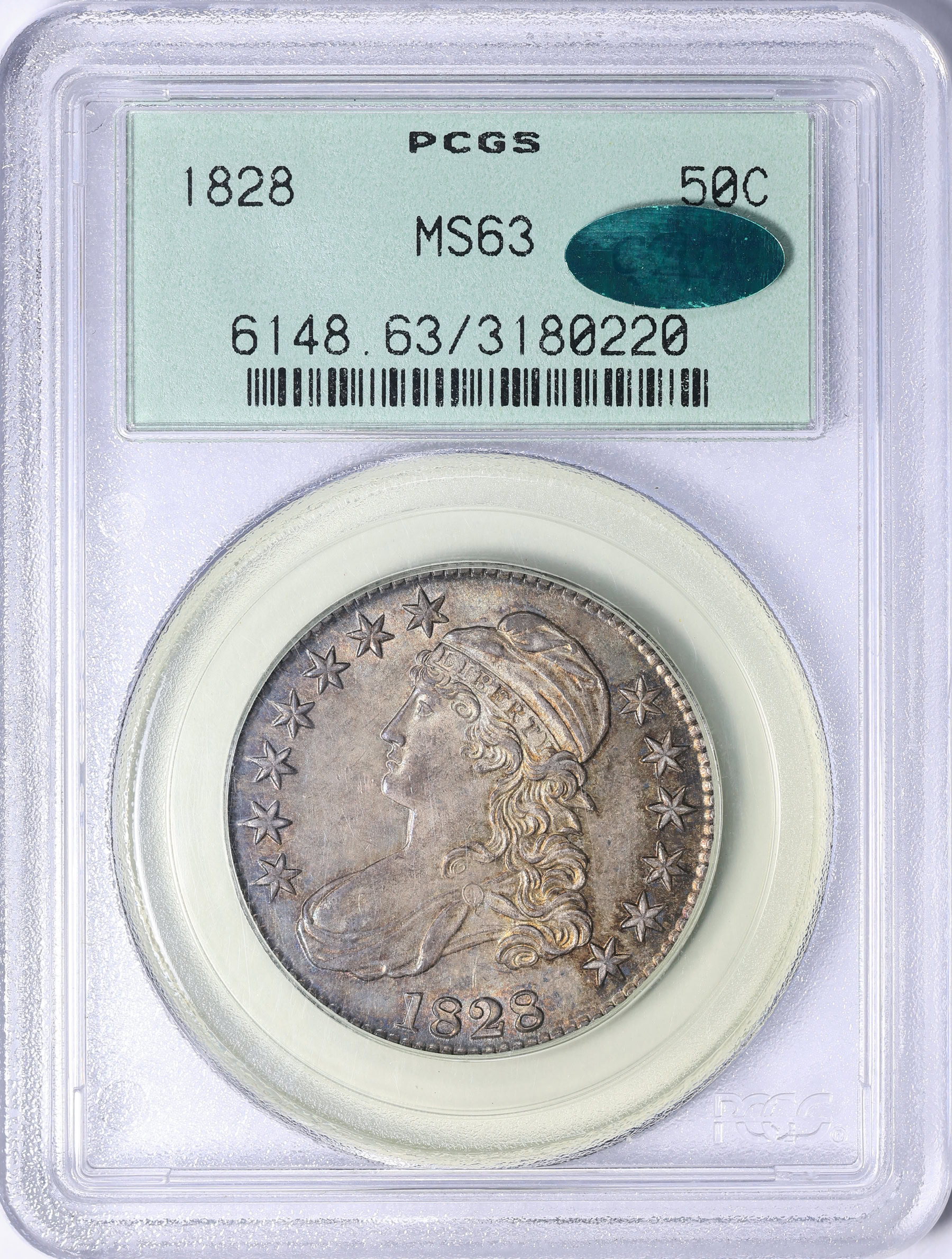 1828 Capped Bust Half Dollar Square Base 2, Small 8s, Large Letters ...