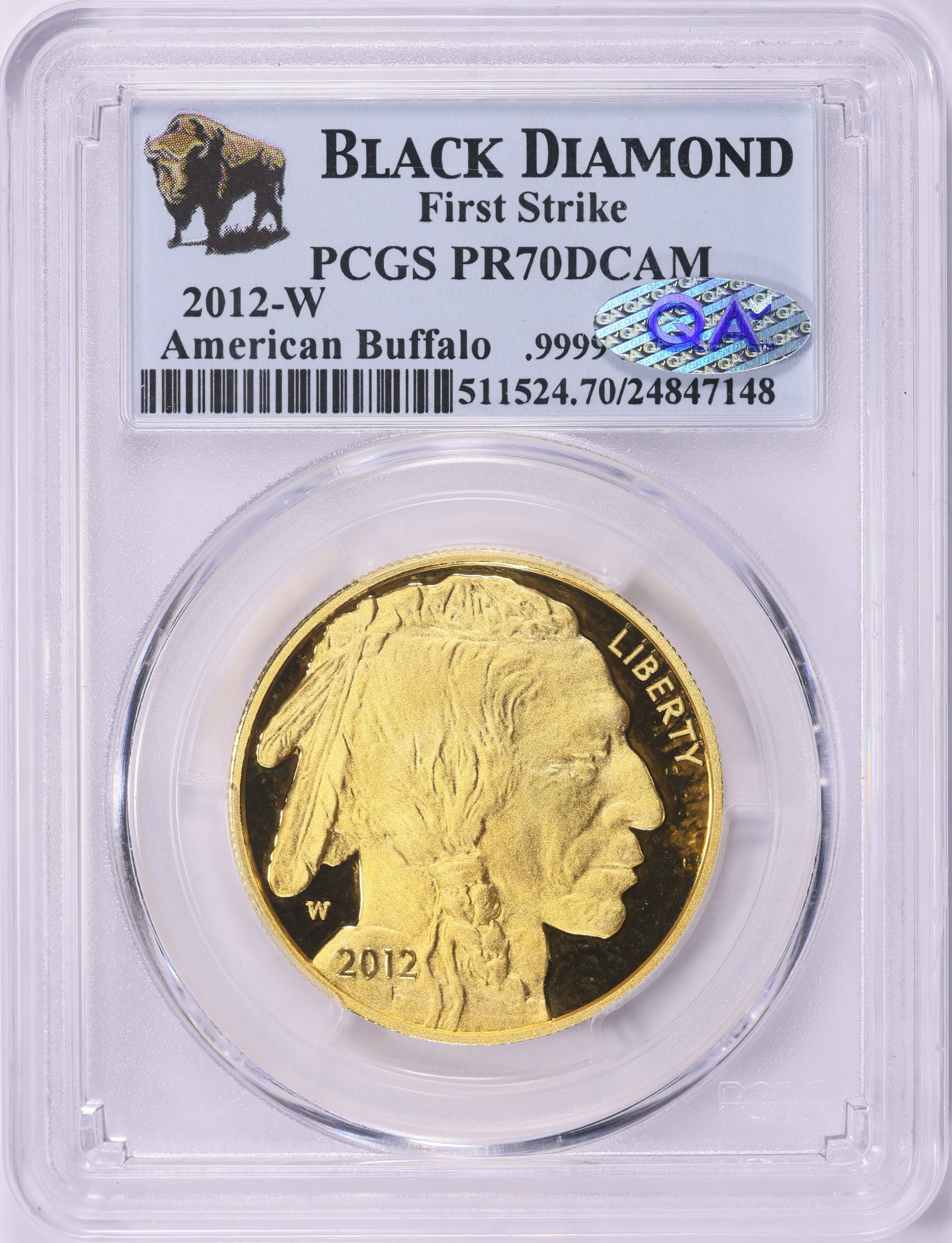 2012-W $50 One-Ounce Gold American Buffalo First Strike PCGS Proof-70 ...