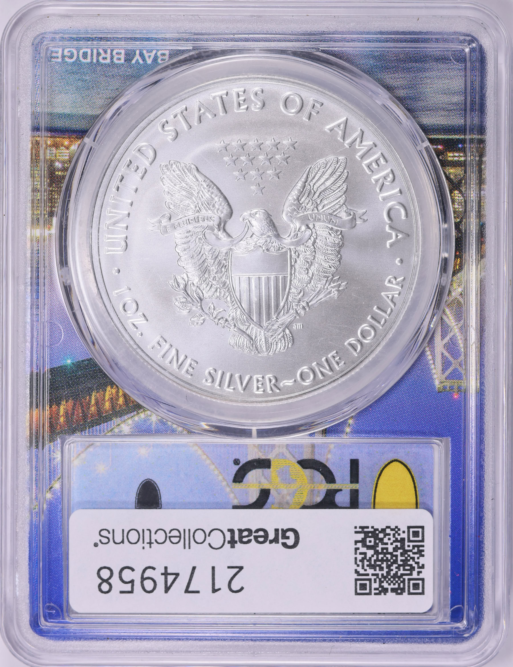 2021-(S) $1 Silver Eagle Type 1 Emergency Issue Struck at San Francisco ...
