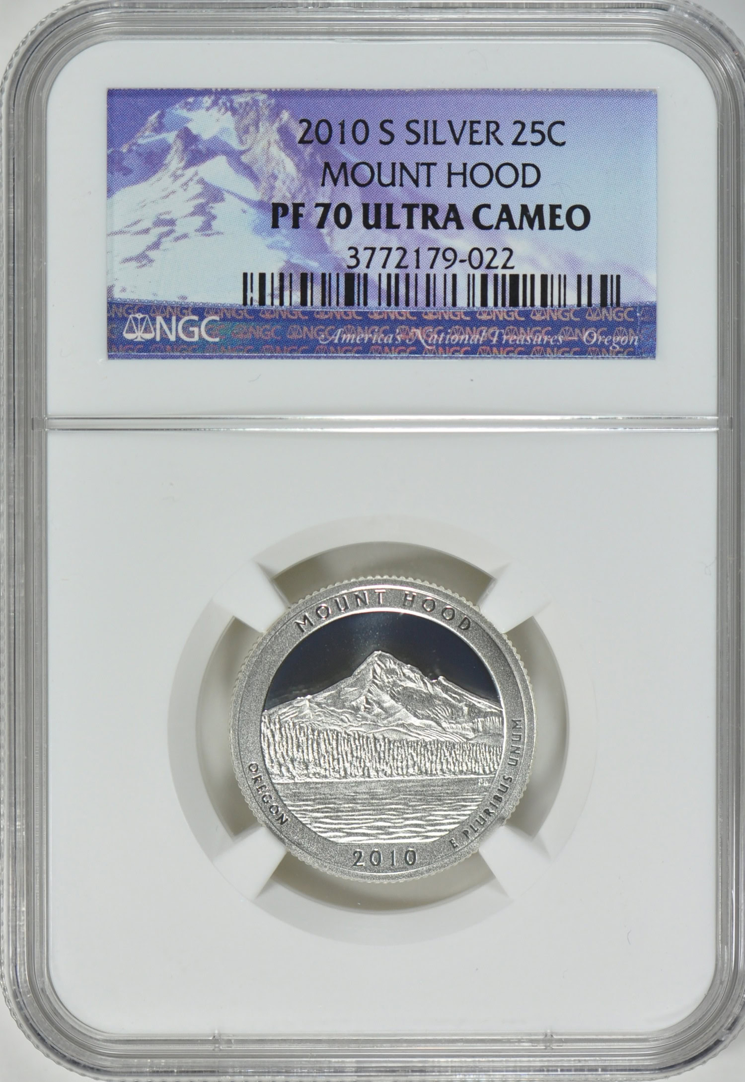 2010-S America the Beautiful Quarter Mount Hood. Silver NGC Proof-70 UC ...