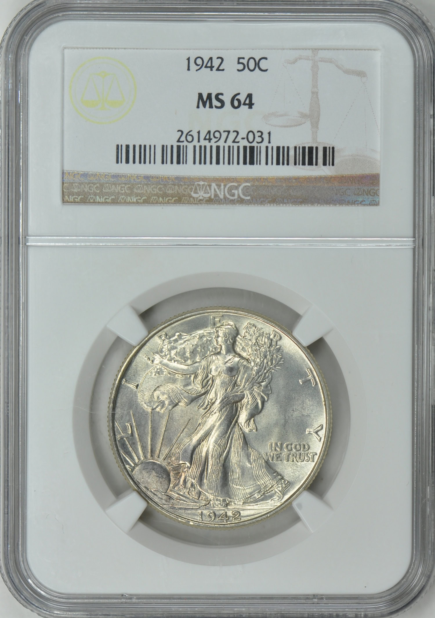 1942 Walking Liberty Half Dollar NGC MS-64 (Item 238072 ...