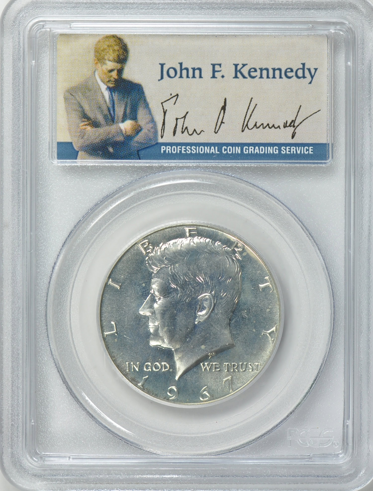 1967 Kennedy Half Dollar SMS PCGS SP-67 (John F. Kennedy Label) (Item ...