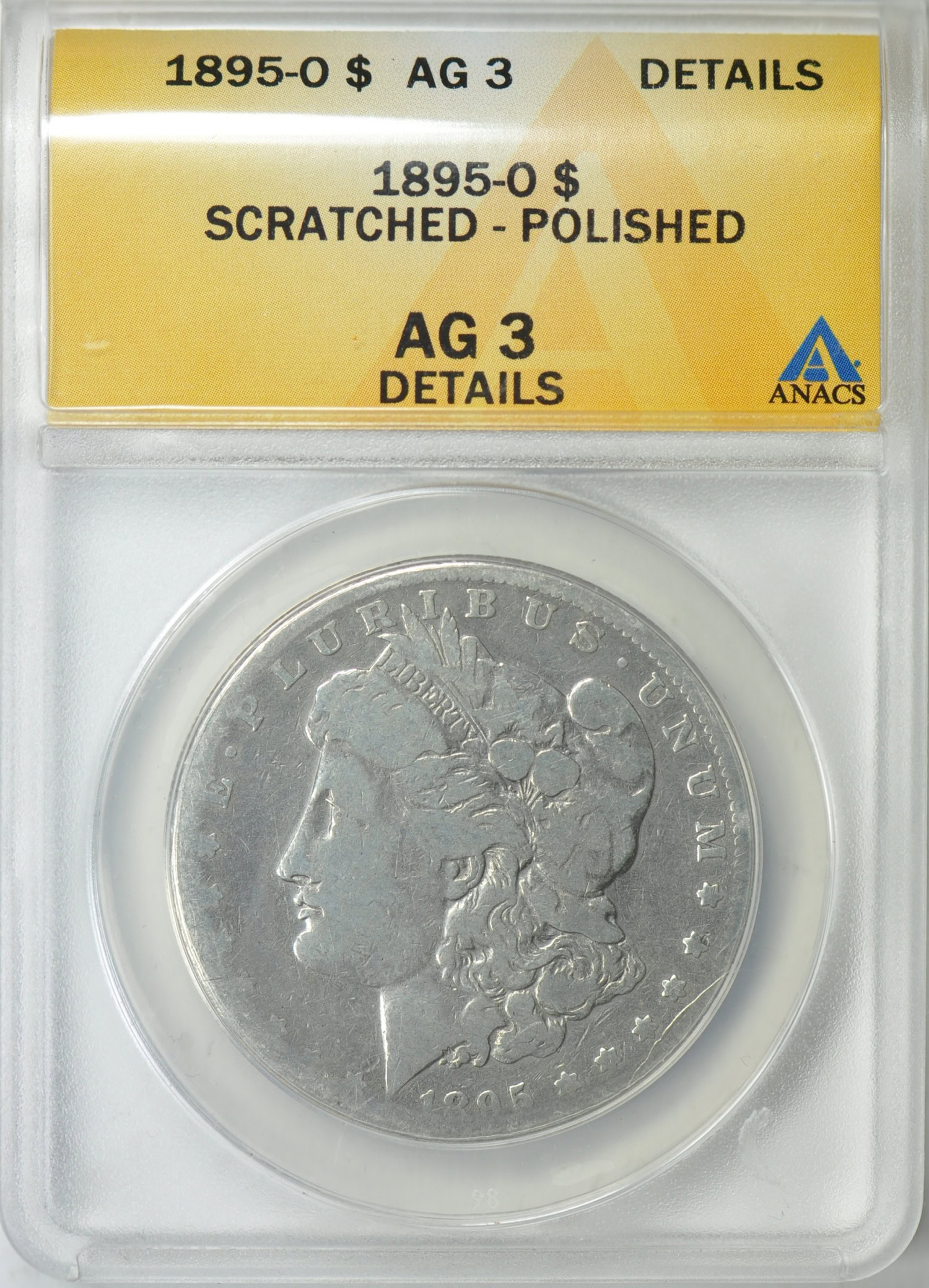 1895-O Morgan Silver Dollar ANACS AG-03 Details (Item 274410) | GreatCollections Coin Auctions