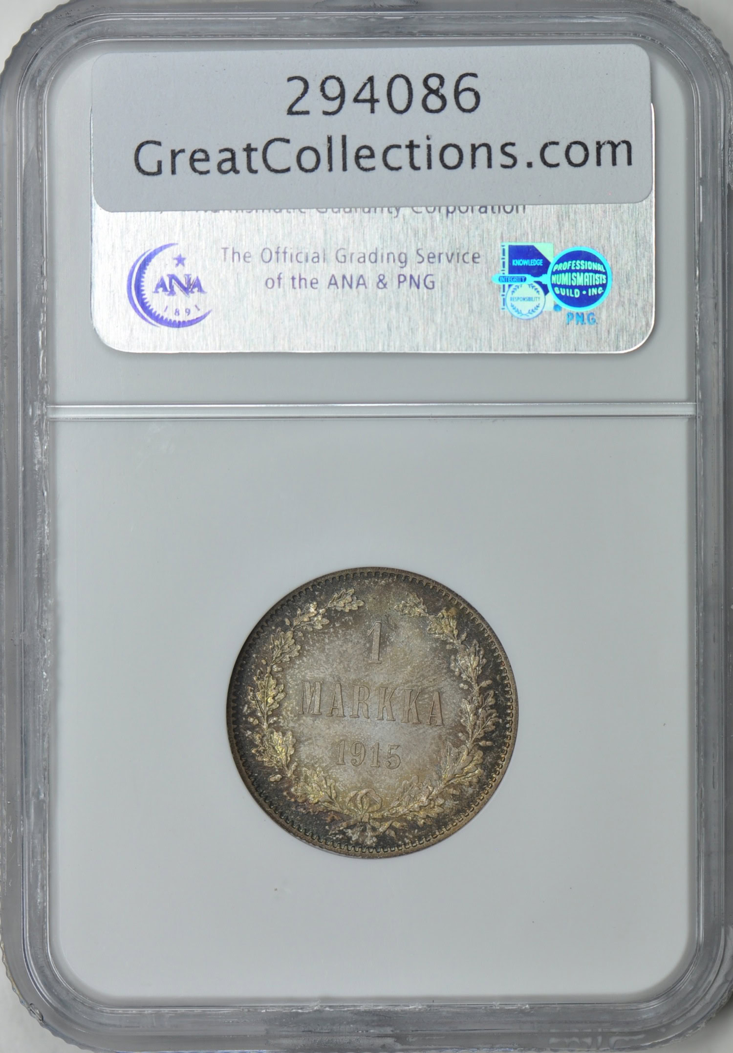 Finland 1915-S Silver Markka NGC MS-67 | NGC Cert #1914676-015 ...