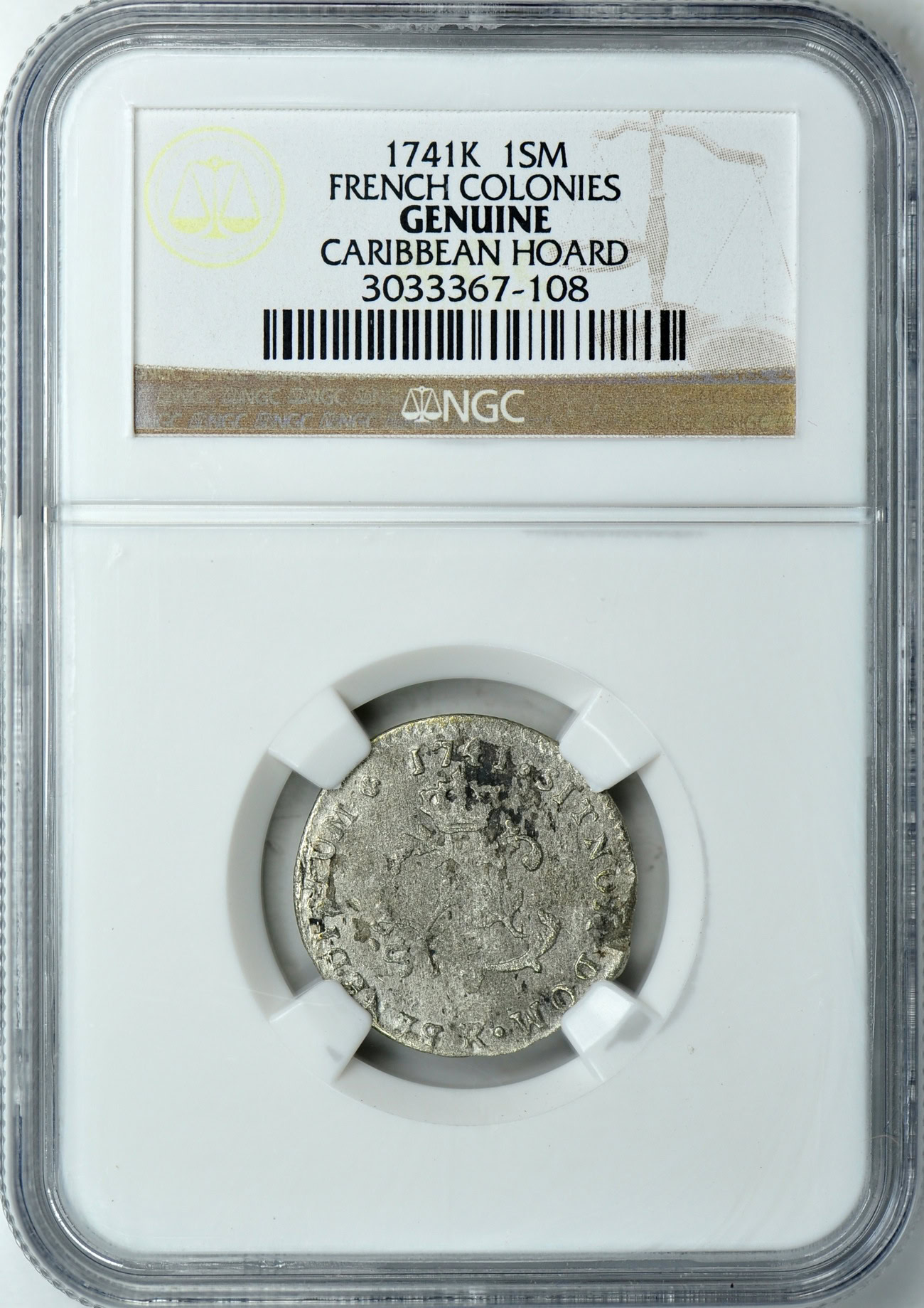 French Colonies 1741-K 1SM NGC Genuine Caribbean Hoard | NGC Cert ...